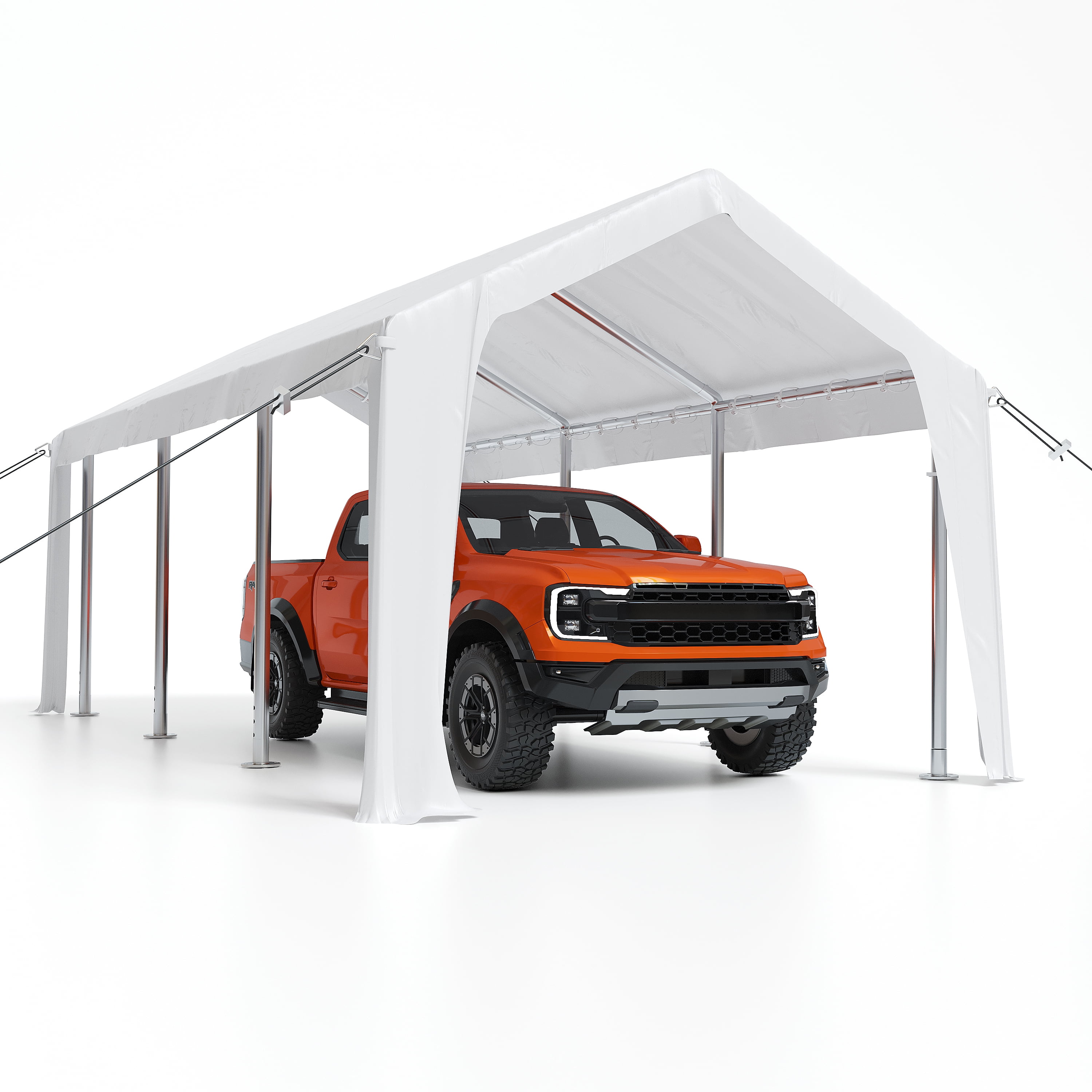 M optimized Carport 13'x20' Heavy-Duty Portable Garage, 8 x 1.0 mm ...