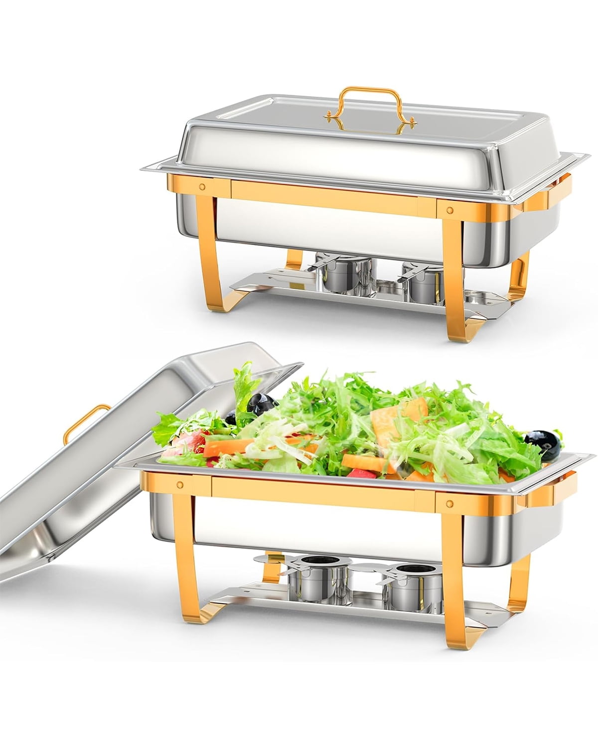 M optimized Chafing Dishes for Buffet, 8 QT Stainless Steel, Food ...