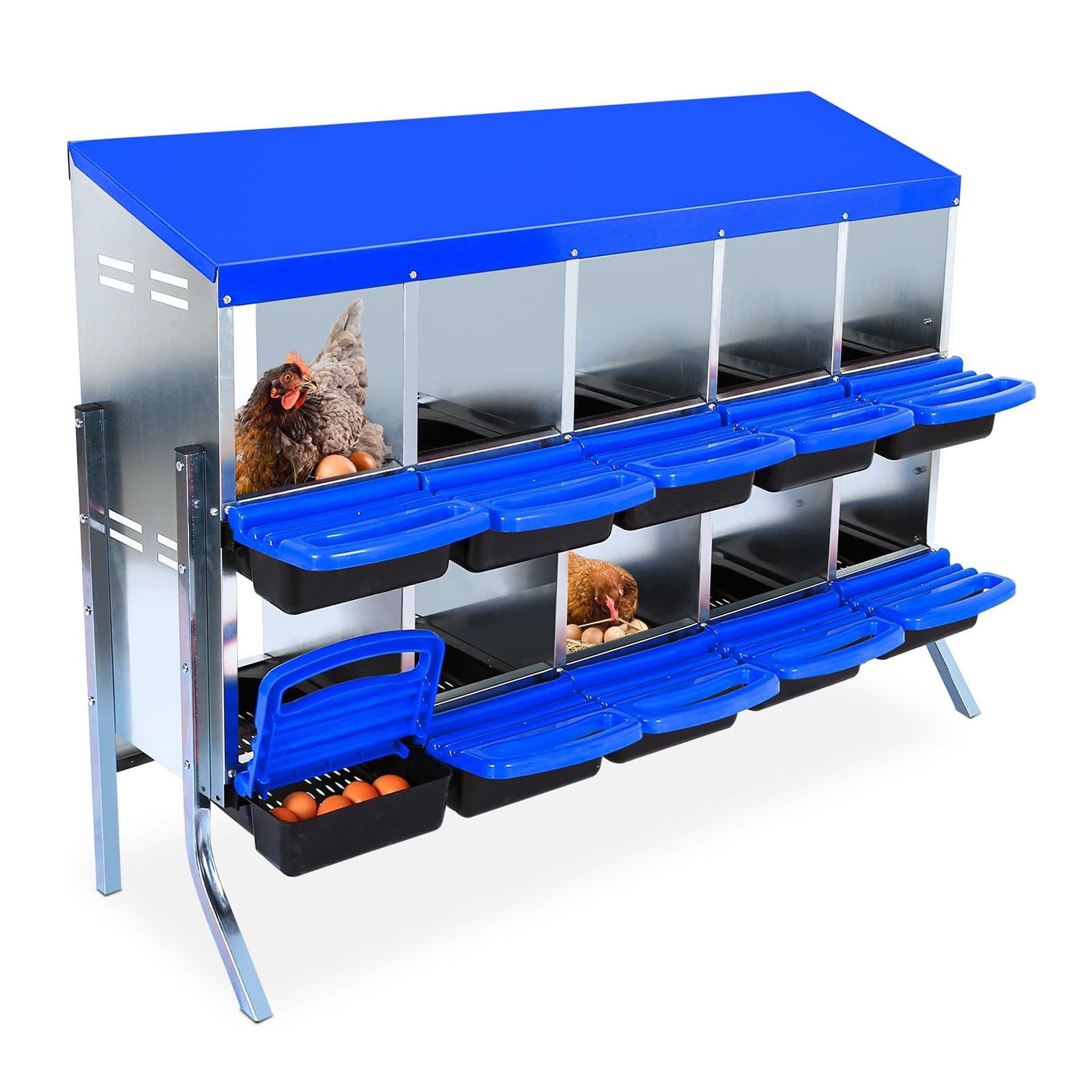 M optimized Chicken Nesting Box with 10 Compartments & Bracket Legs ...