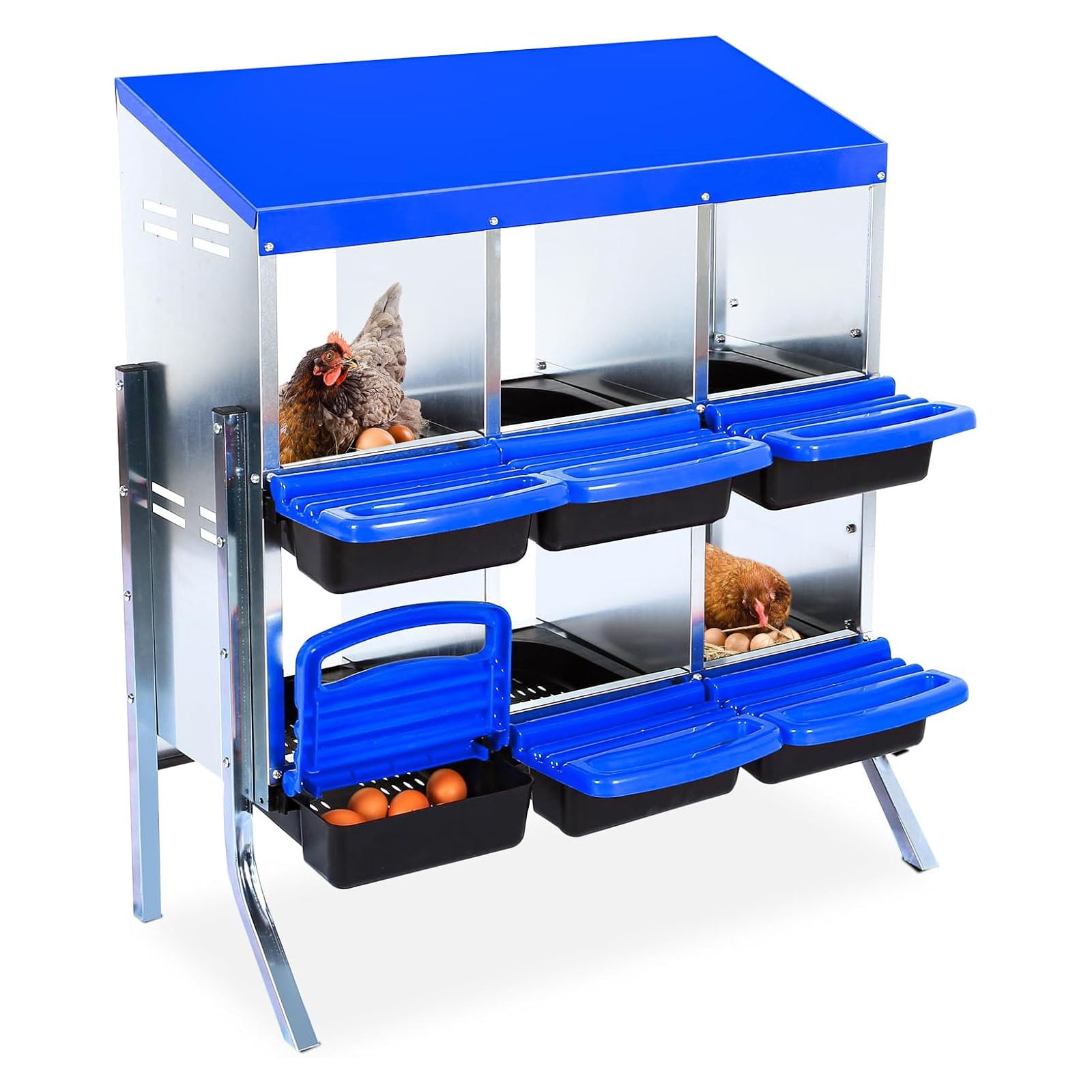 M optimized Chicken Nesting Box with 6 Compartments & Bracket Legs ...