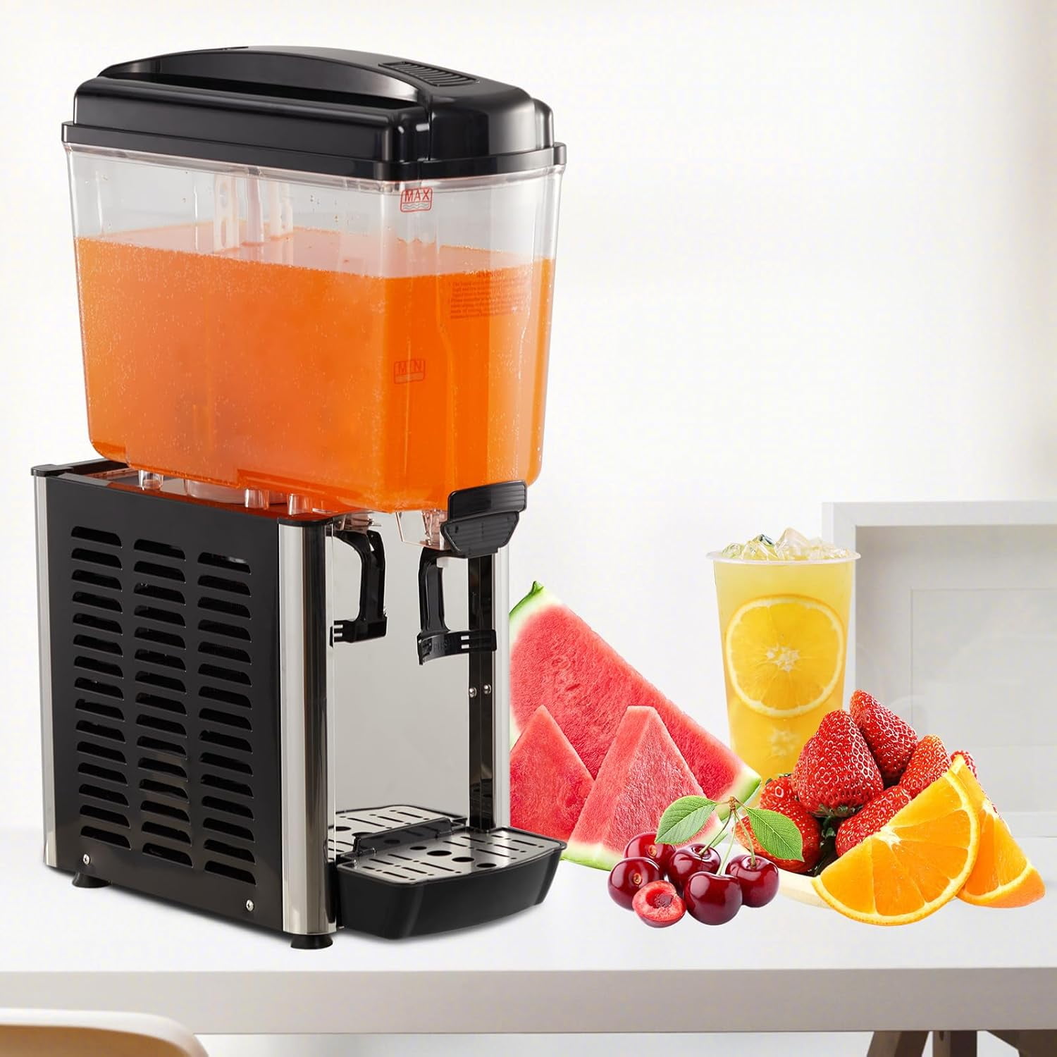 M optimized Commercial Beverage Dispenser 4.8 Gallon 18L Ice Tea Drink ...