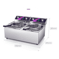M optimized Commercial Electric Deep Fryer With Dual Tank, Professional ...