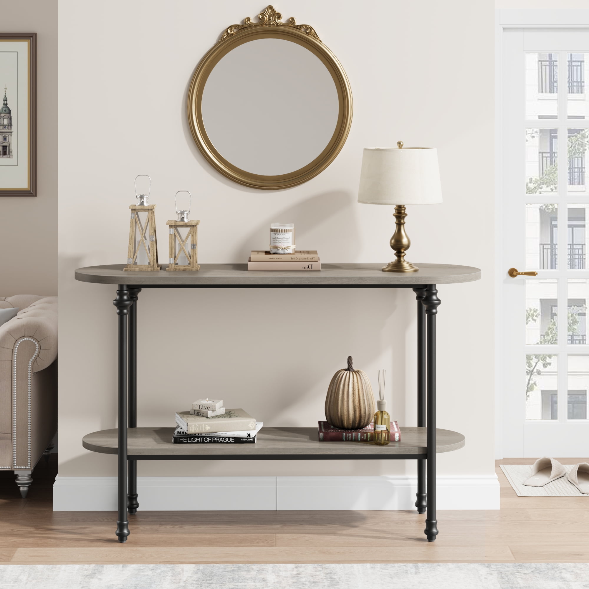 M optimized Console Table, Entryway Table with Storage, 2 Tier Sofa ...