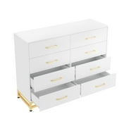 Rovaurx 9 Drawer Double Dresser for Bedroom, Rattan Chest of Dressers ...