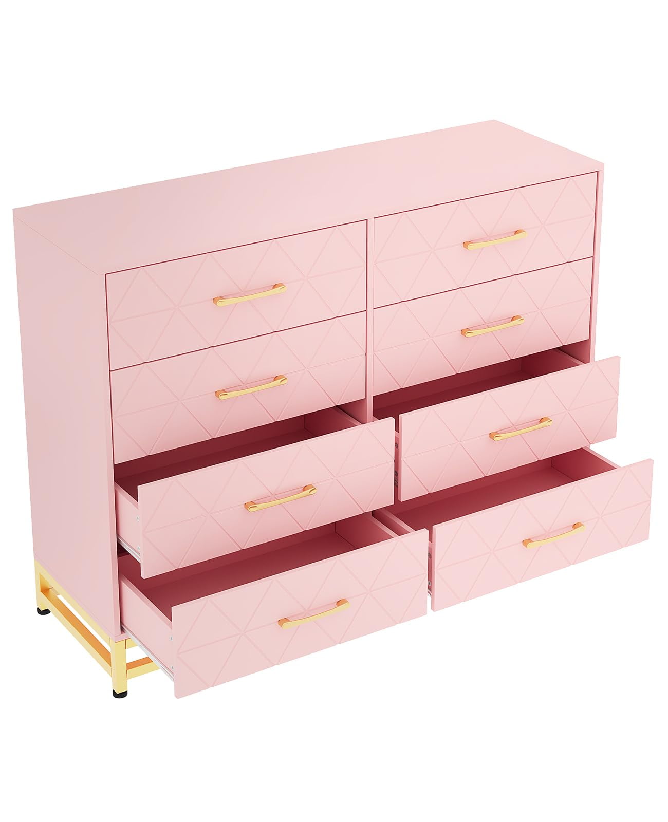 M optimized Dresser for Bedroom, Wood 8 Drawer Double Dresser with Wide ...