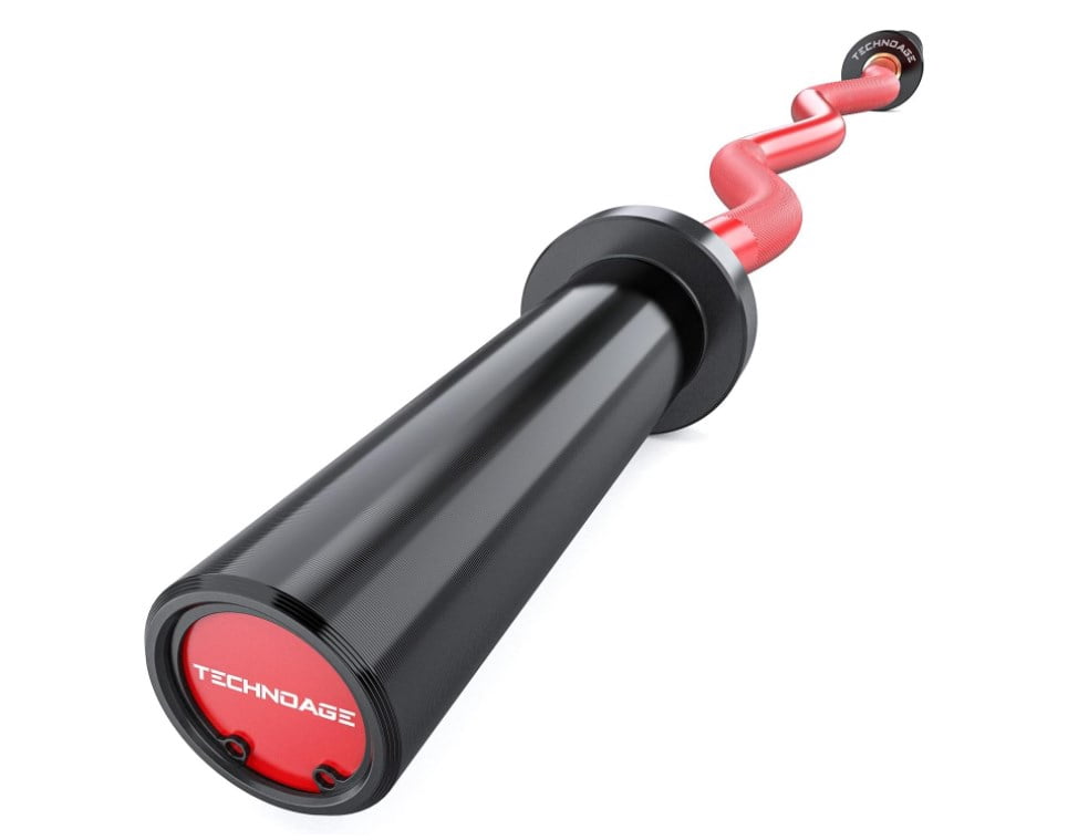 M optimized EZ Curl Barbell Bar, 47" EZ Curl Bar for Weight Lifting ...