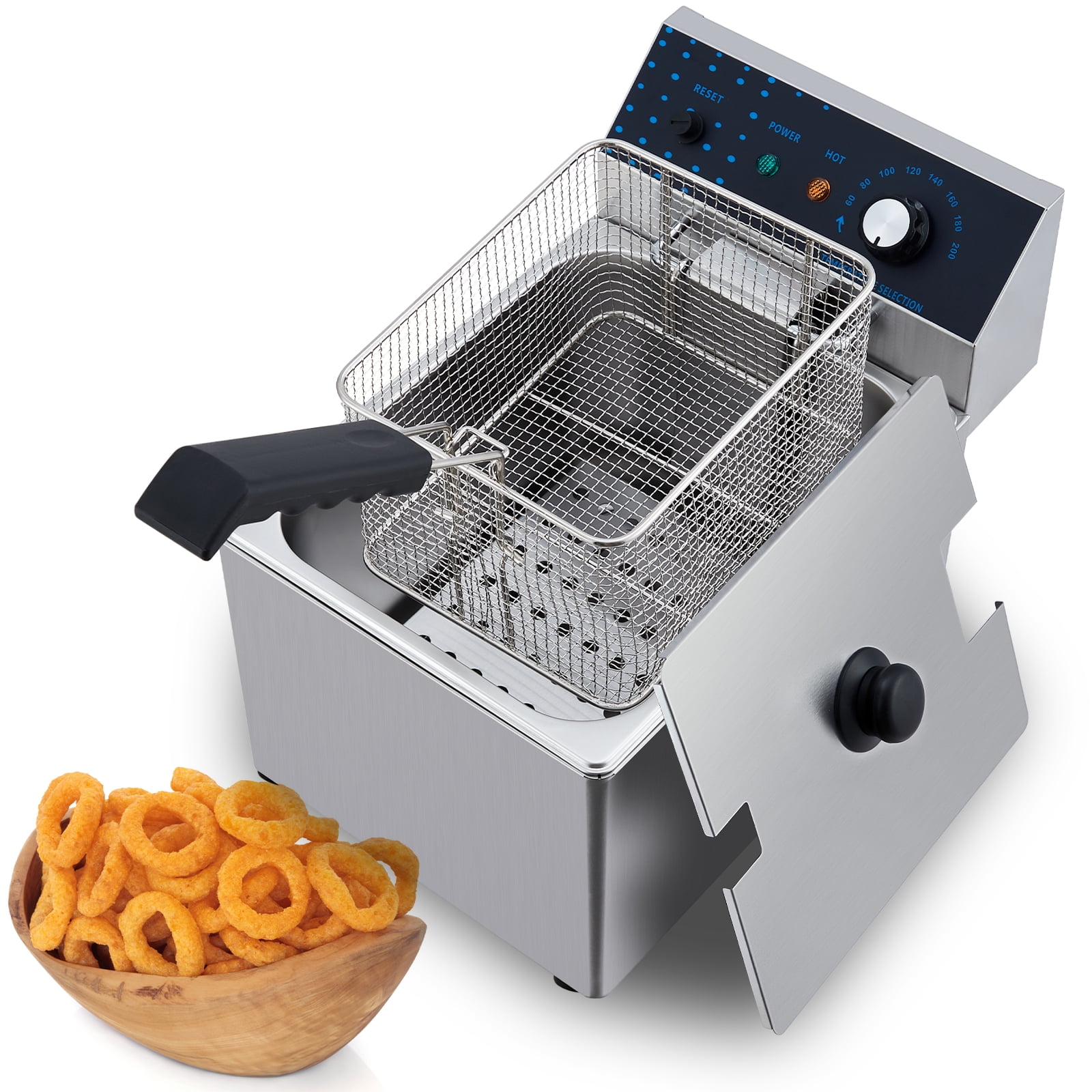 M optimized Electric Deep Fryer Stainless Steel with Basket, 8L/8.45QT ...