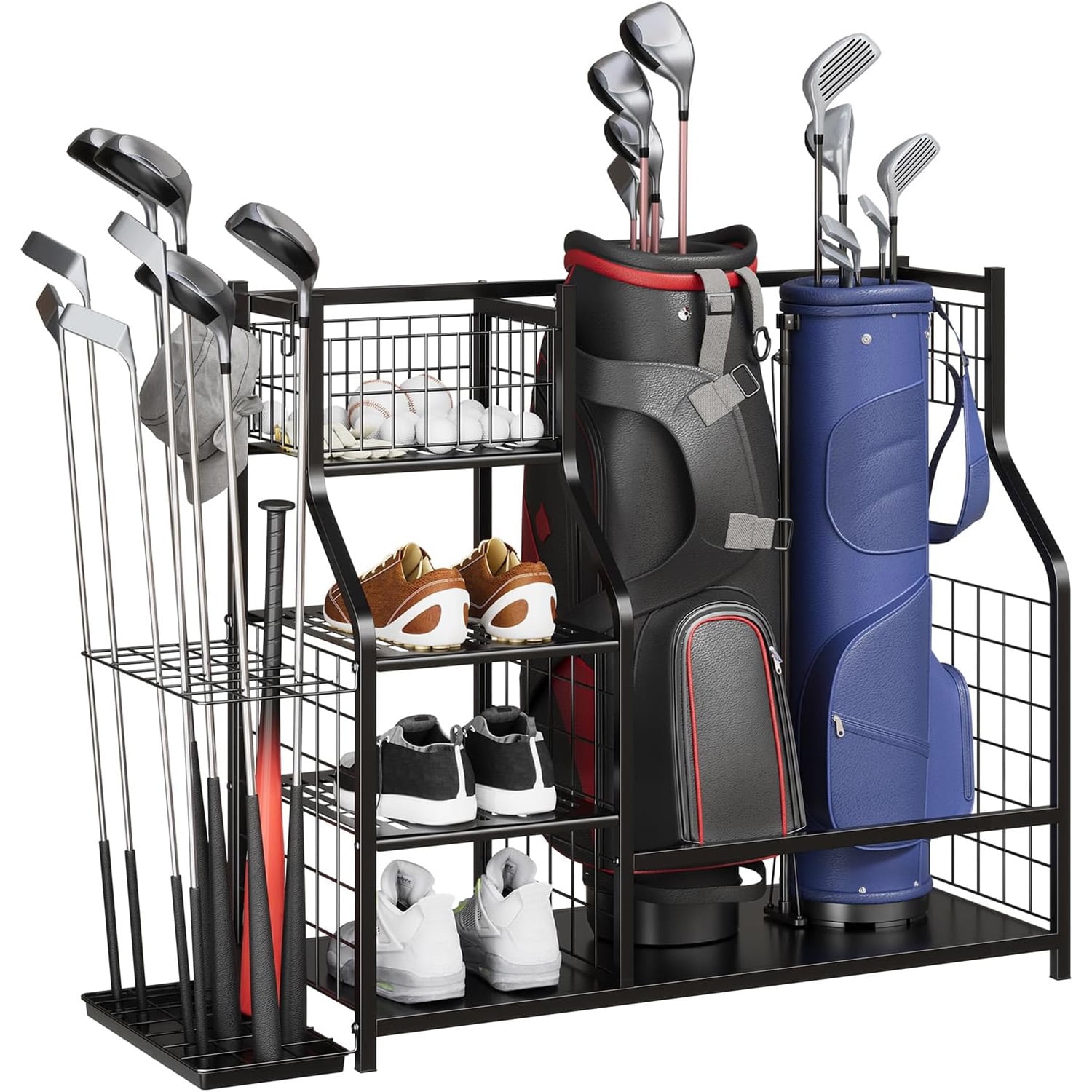M optimized Golf Bag Storage Rack, Sports Equipment Organizer, Sports ...