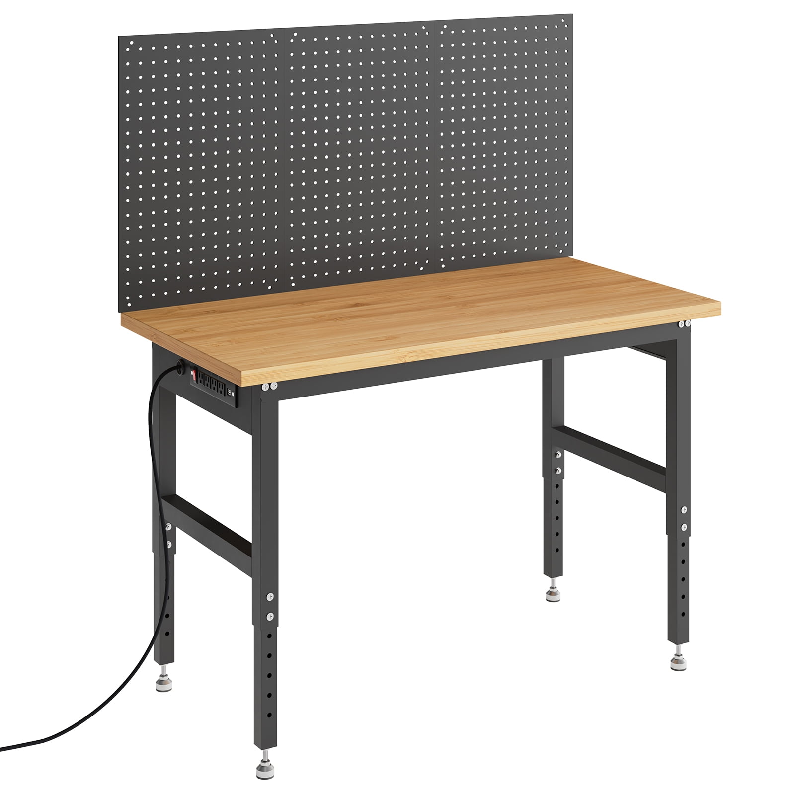 M optimized Heavy-Duty 2000 LBS Workbench, 48"x24" Wood Surface ...