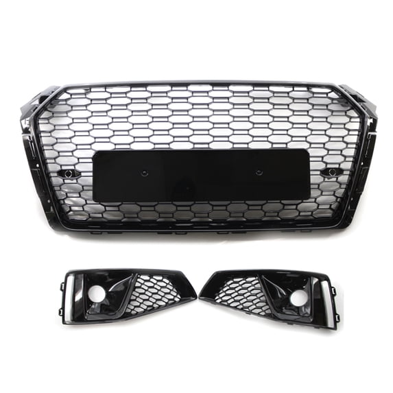 M optimized Honeycomb Front Bumper Grill with Fog Light Grille Covers ...