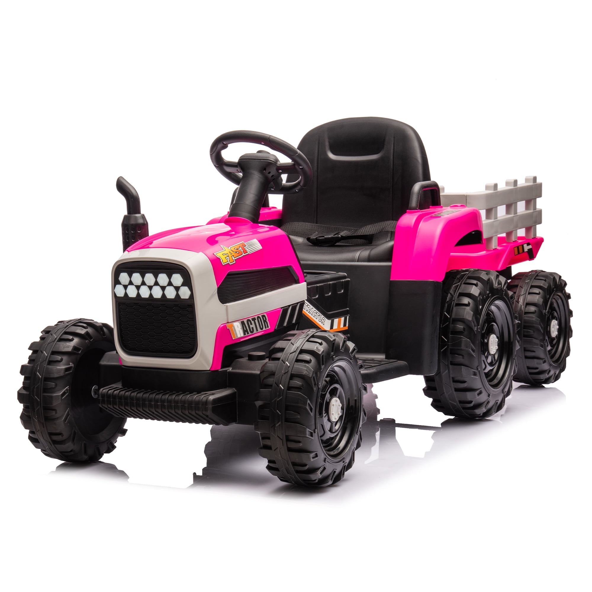 M optimized Kids 24V Ride On Tractor with Trailer 200Wx2 Motor Battery ...
