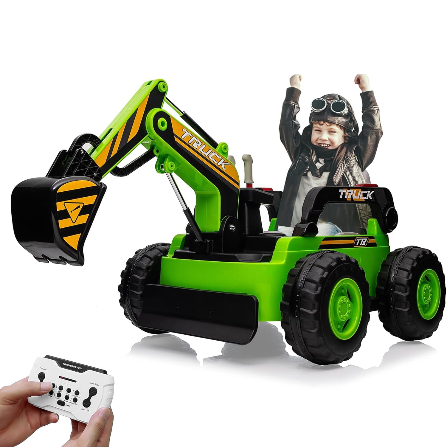 M optimized Kids Ride On Excavator Digger Truck with Remote Control ...