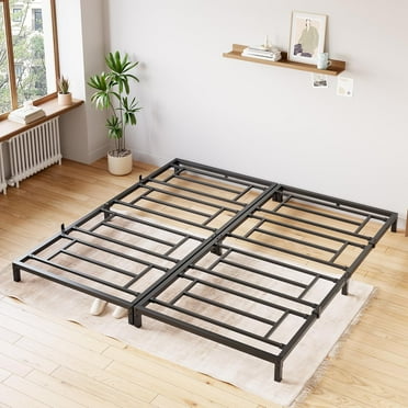 King-Bed-Frame, 16 Inch Metal Platform, Heavy Duty, Easy Assembly ...