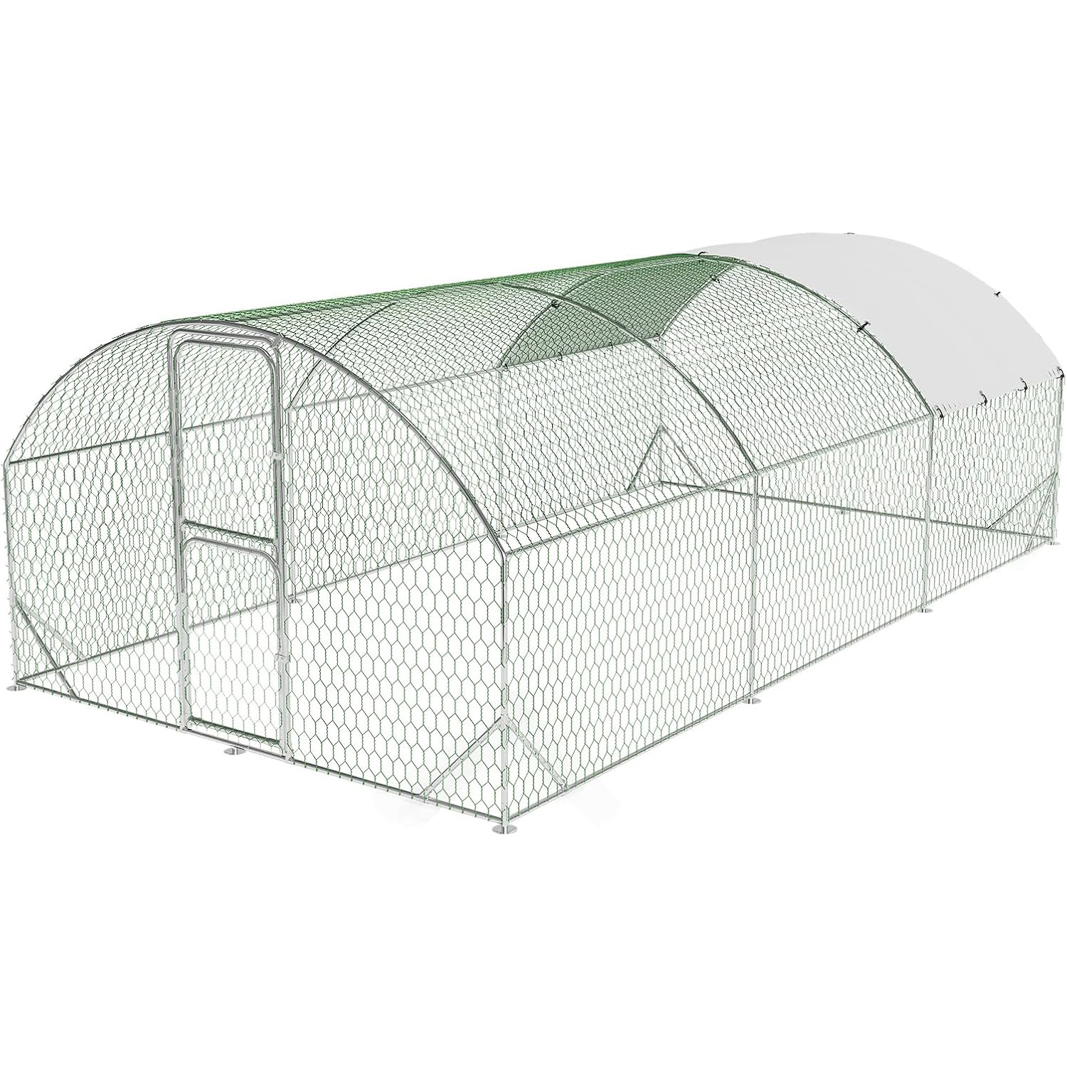 M optimized Large Metal Chicken Coop, Metal Chicken Run with Reinforced ...