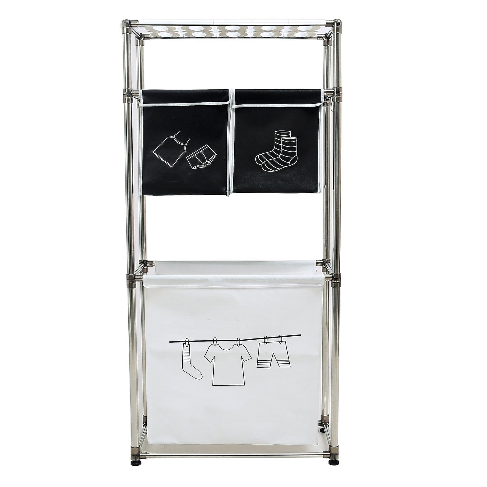 M optimized Laundry Hamper with 3 Removable Bags, 3 Tier Clothes ...
