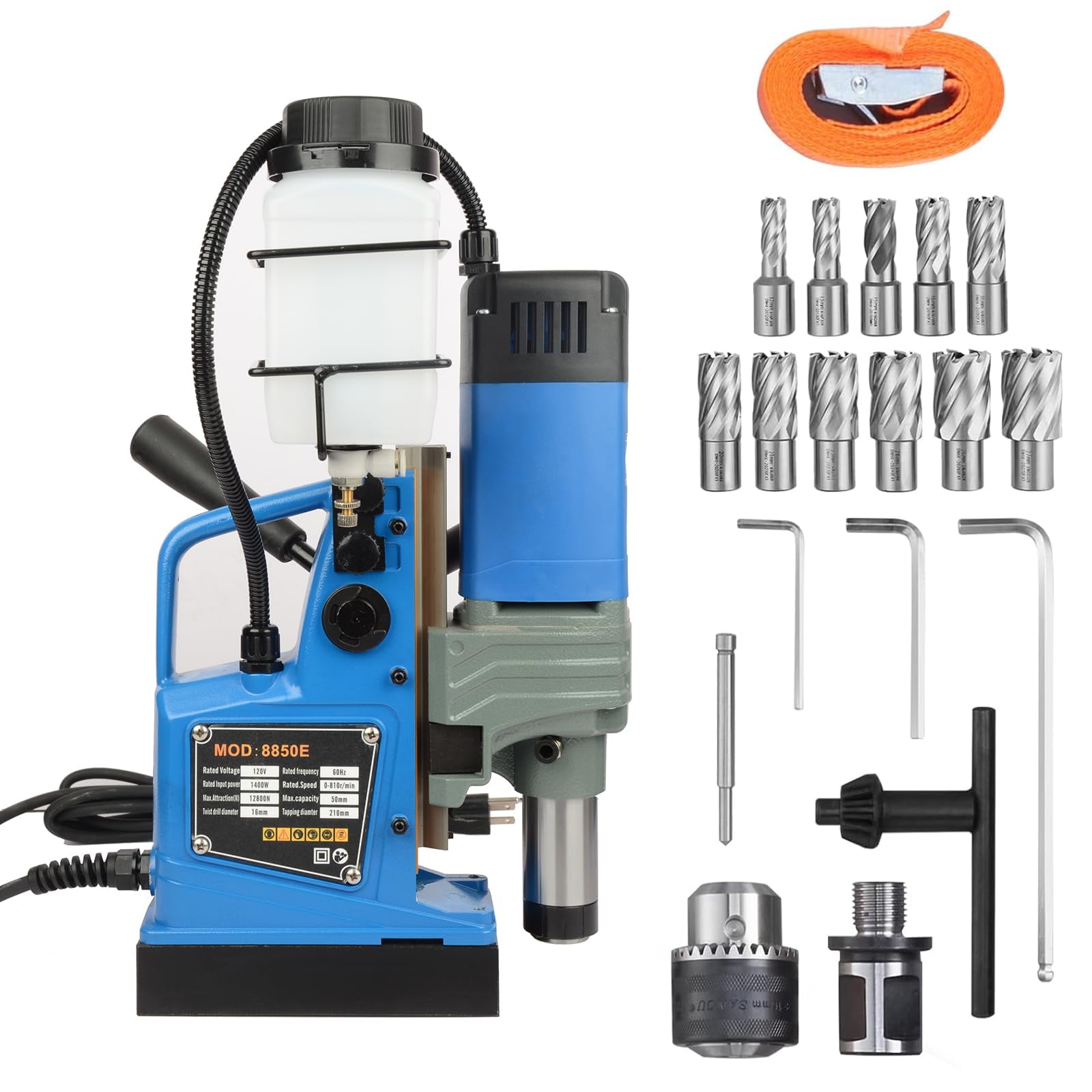 M optimized Magnetic Drill Press, 1300W 800 PRM 2922lbf Power Portable Mag Drill Press with ...