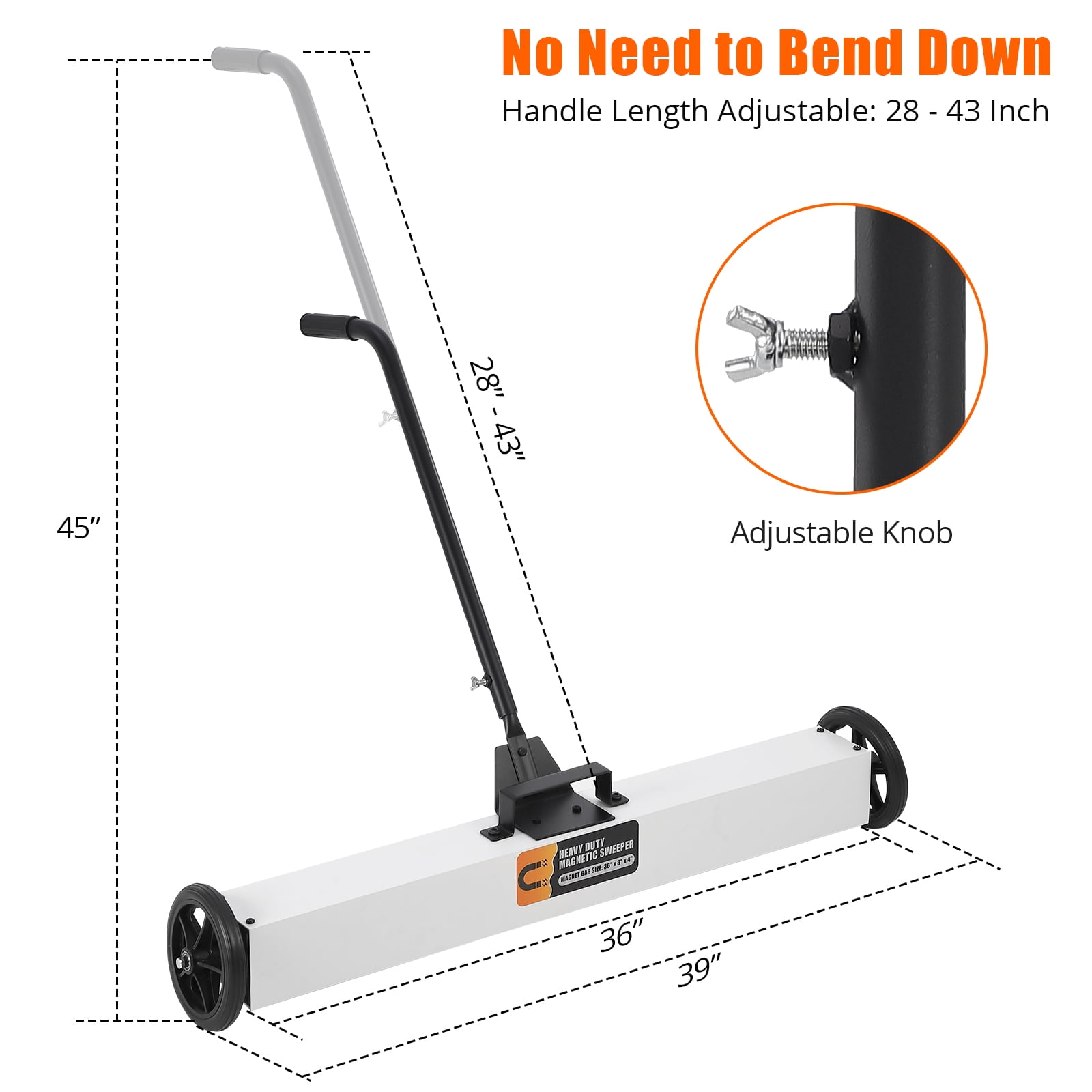M optimized Magnetic Sweeper Rolling Magnetic Sweeper with Wheels and ...