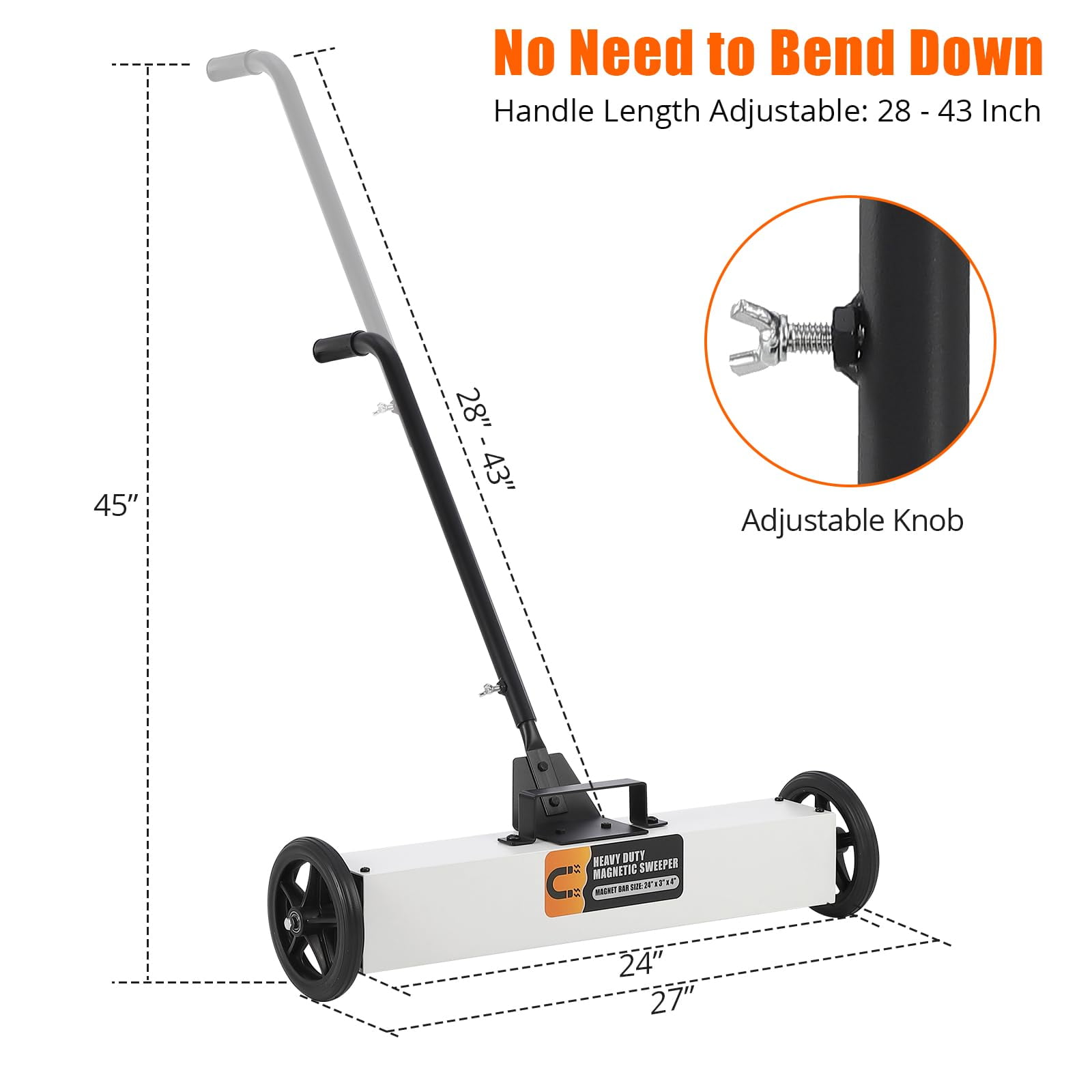 M optimized Magnetic Sweeper Rolling Magnetic Sweeper with Wheels and ...