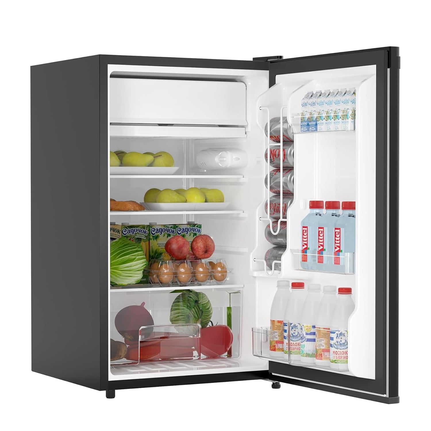 M optimized Mini Fridge with Freezer, 4.3 Cu.Ft Single Door ...