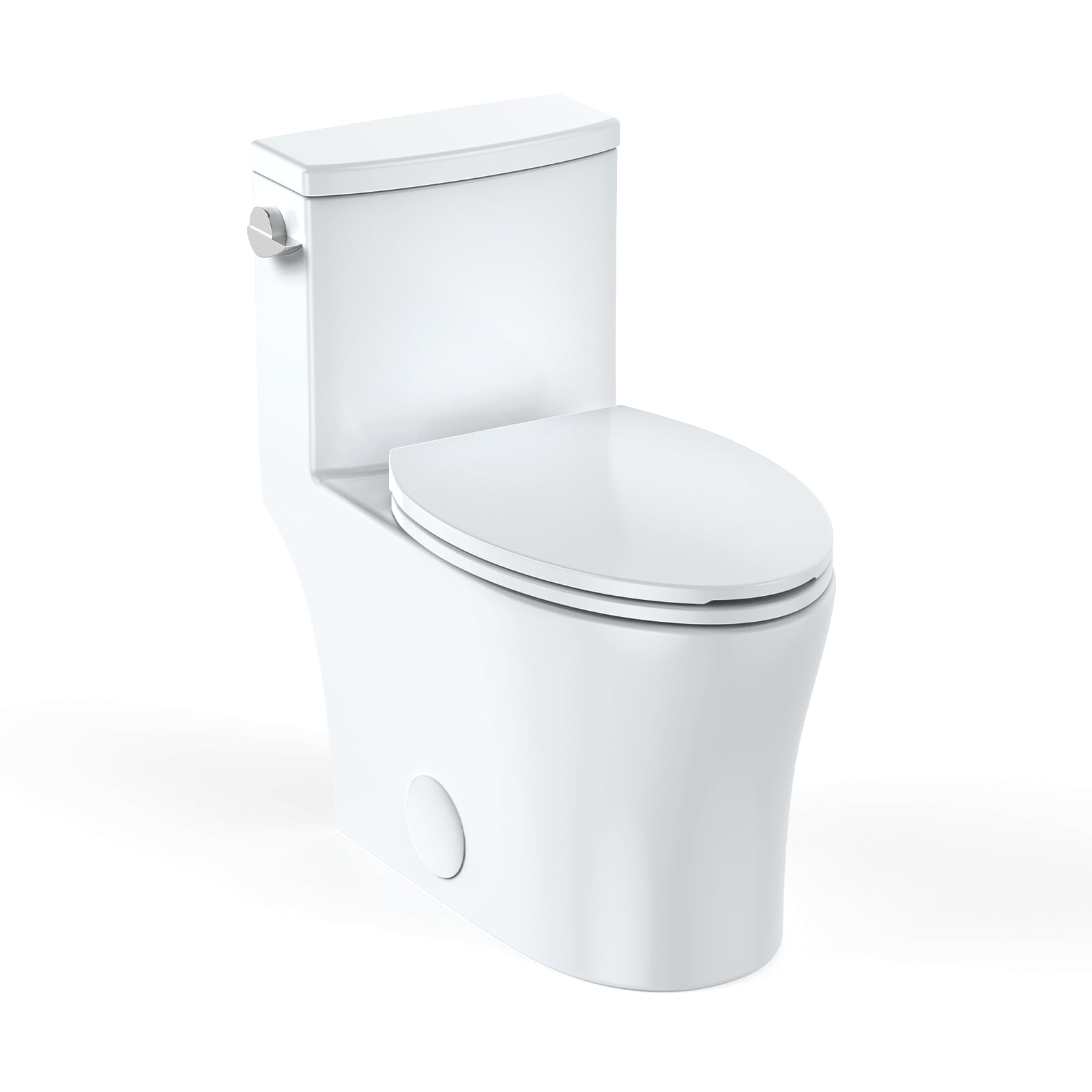 M optimized One-Piece Toilet, Elongated Toilet for Bathrooms Soft Close ...