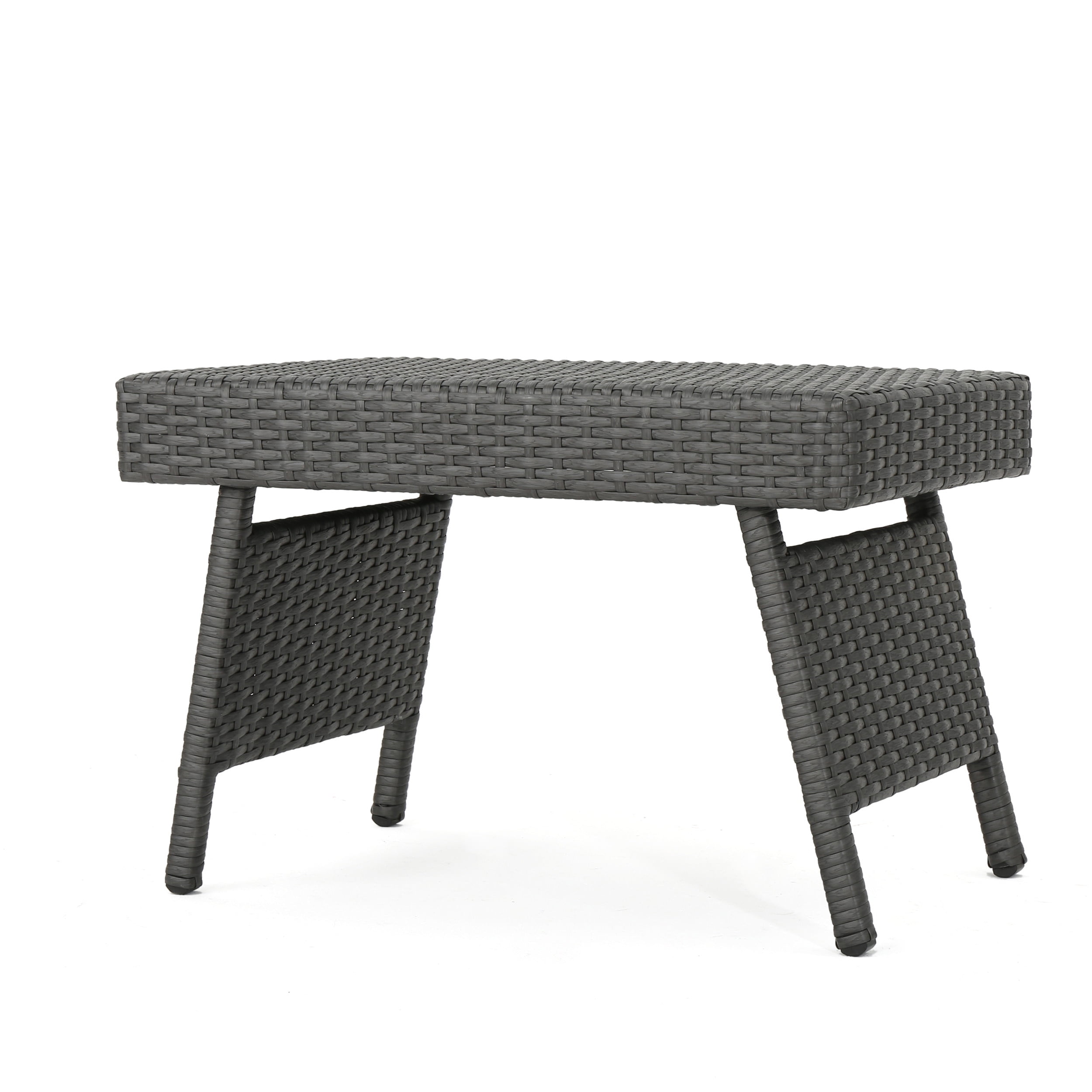 M optimized Outdoor Wicker Table, Patio Rattan Side Table, Snack Table ...