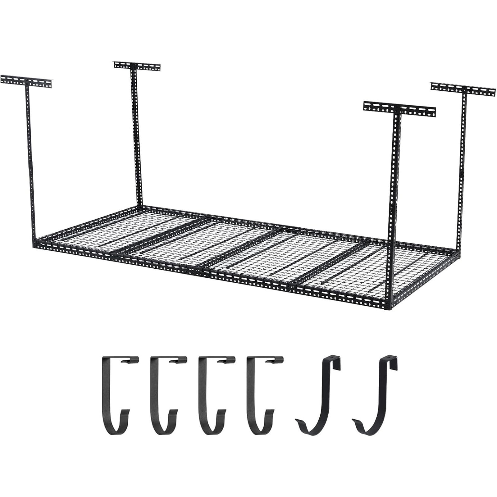 M optimized Overhead Garage Storage Rack 4' x 8' Adjustable Ceiling ...