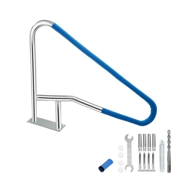 M optimized Pool Stair Handrail 55"x32", Stainless Steel Pool Railings ...