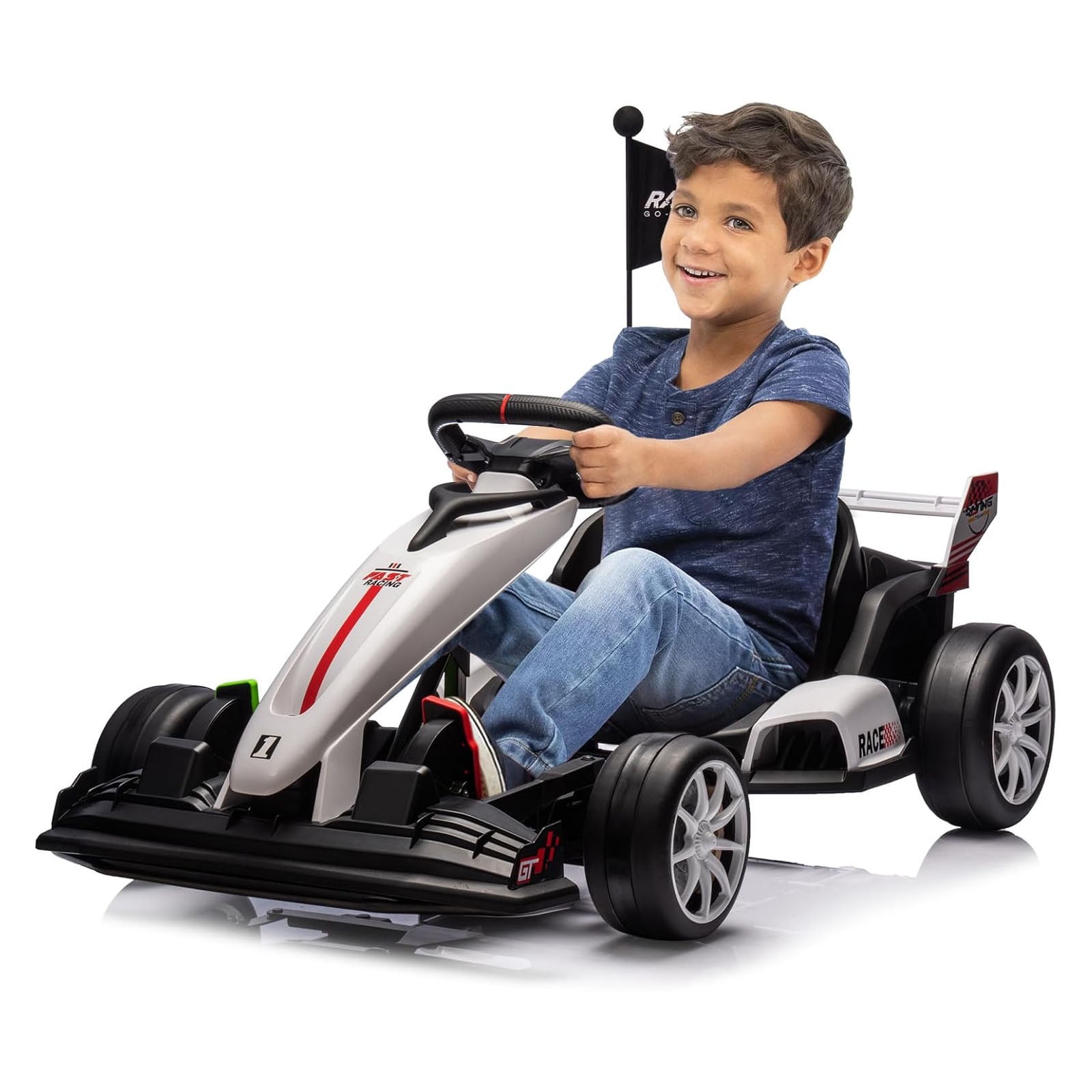 M optimized Ride On Go Kart for Kids, 24V 7AH Battery Two 200W Motors ...