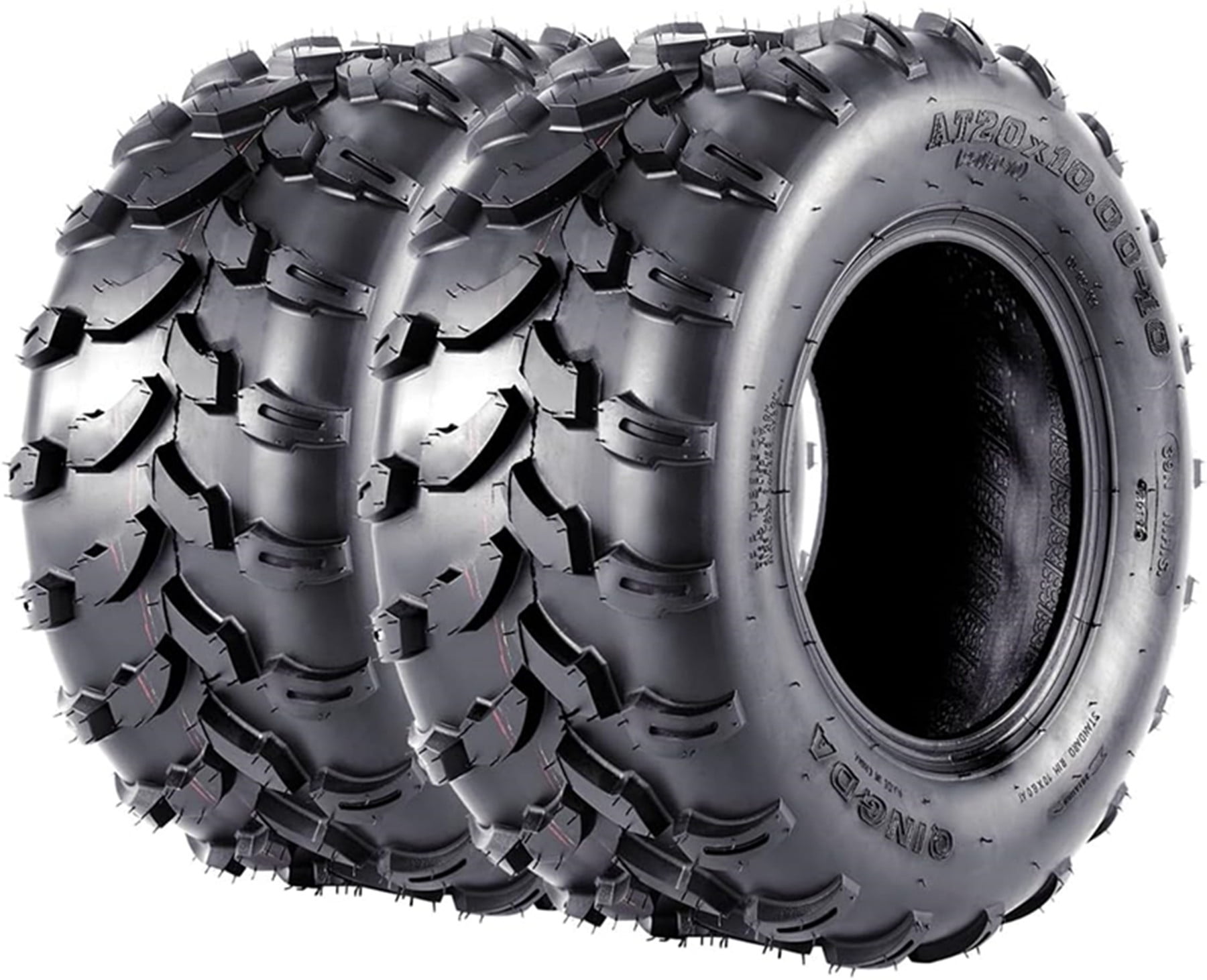 M optimized Set of 2 20x10-10 ATV Tires, 4PR All Terrain 20x10-10 TL ...