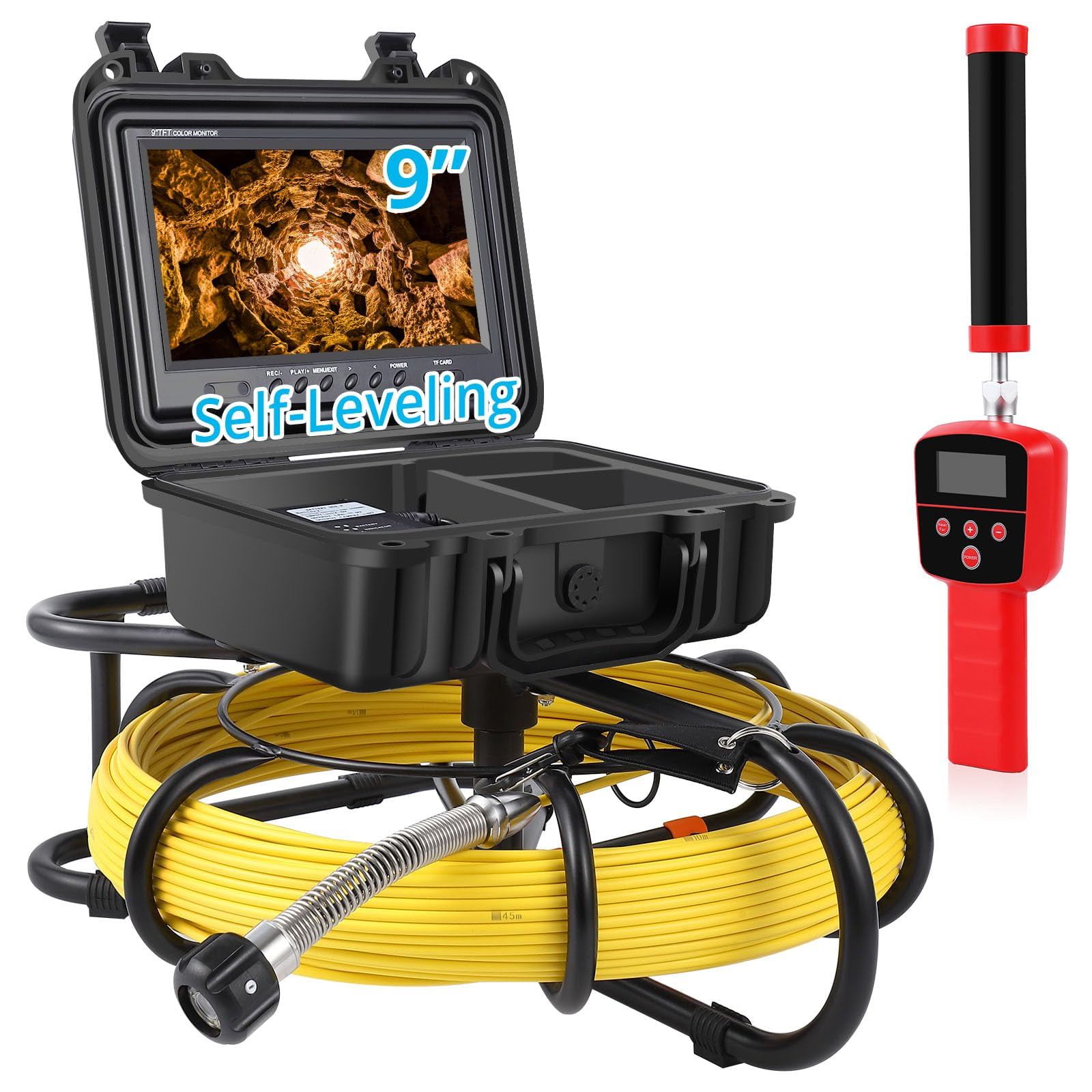 M optimized Sewer Inspection Camera with Locator, 300ft Snake Camera ...
