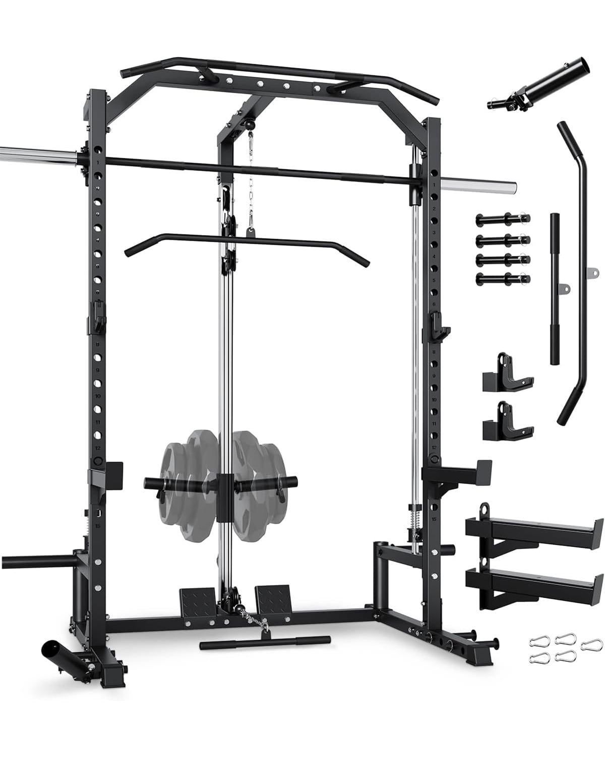 M optimized Smith Machine with LAT Pulldown Machine, Multi-Functional ...