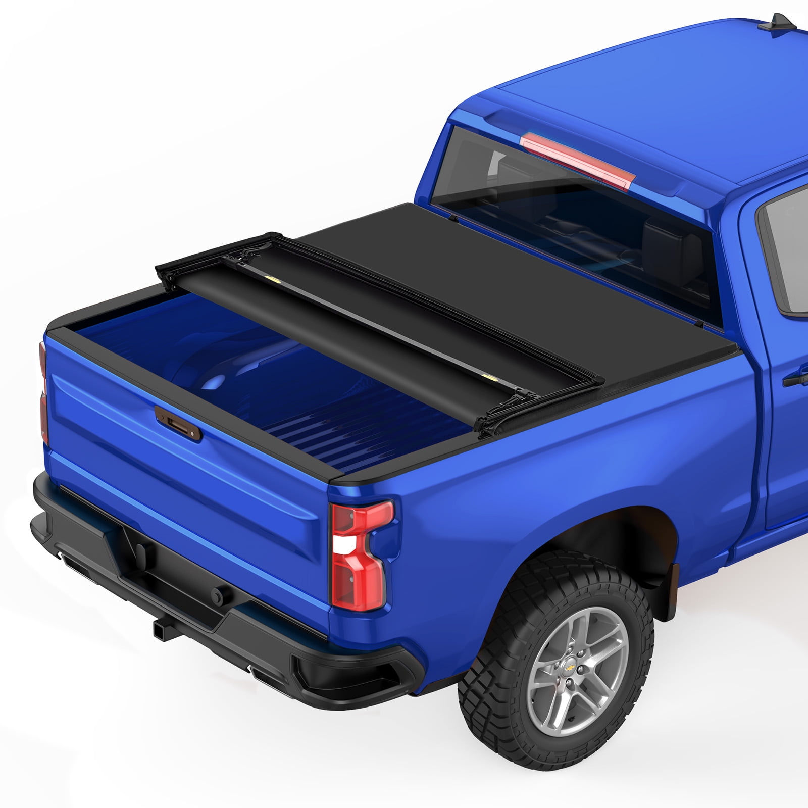 M optimized Soft Tri-Fold Truck Bed Tonneau Cover for Chevy Silverado ...