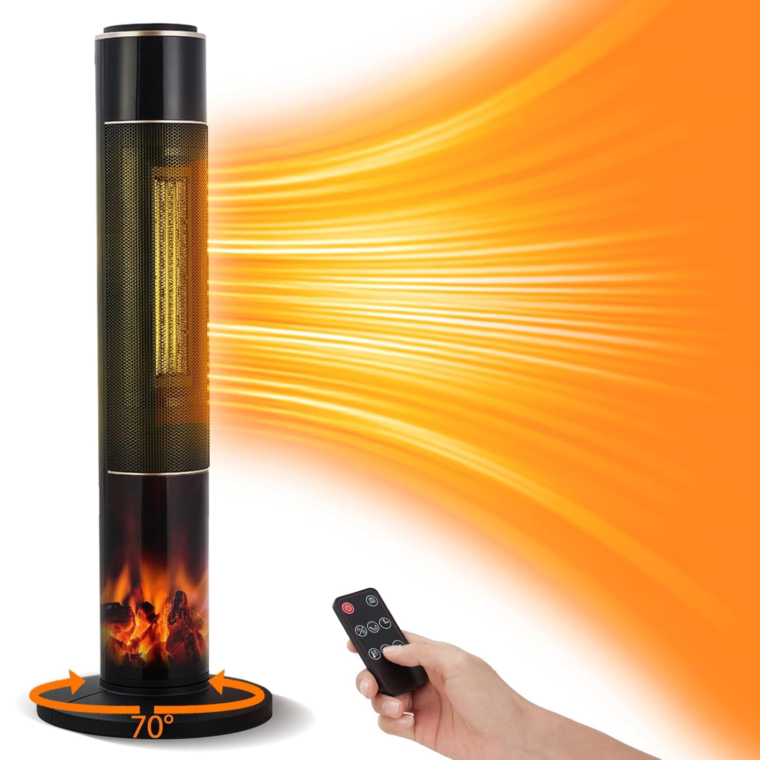 M optimized Space Heater Indoor, 34" Electric Heater Large Room, 12H ...