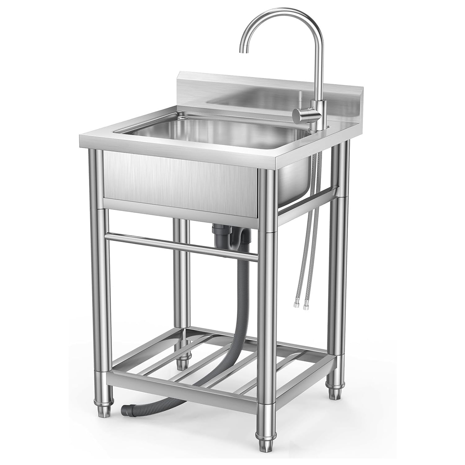 M optimized Stainless Steel Kitchen Sink Outdoor Utility Sink Include ...
