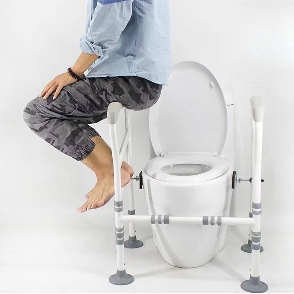 M optimized Toilet Safety Rails Adjustable Height and Width Metal ...