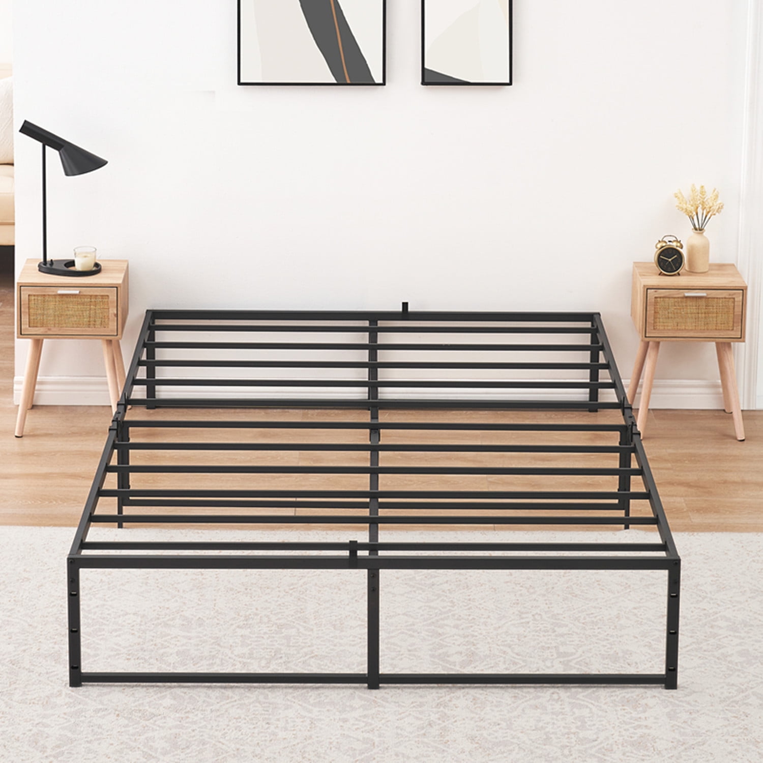M optimized Twin Queen Full Metal Platform Bed Frame with Sturdy Steel ...