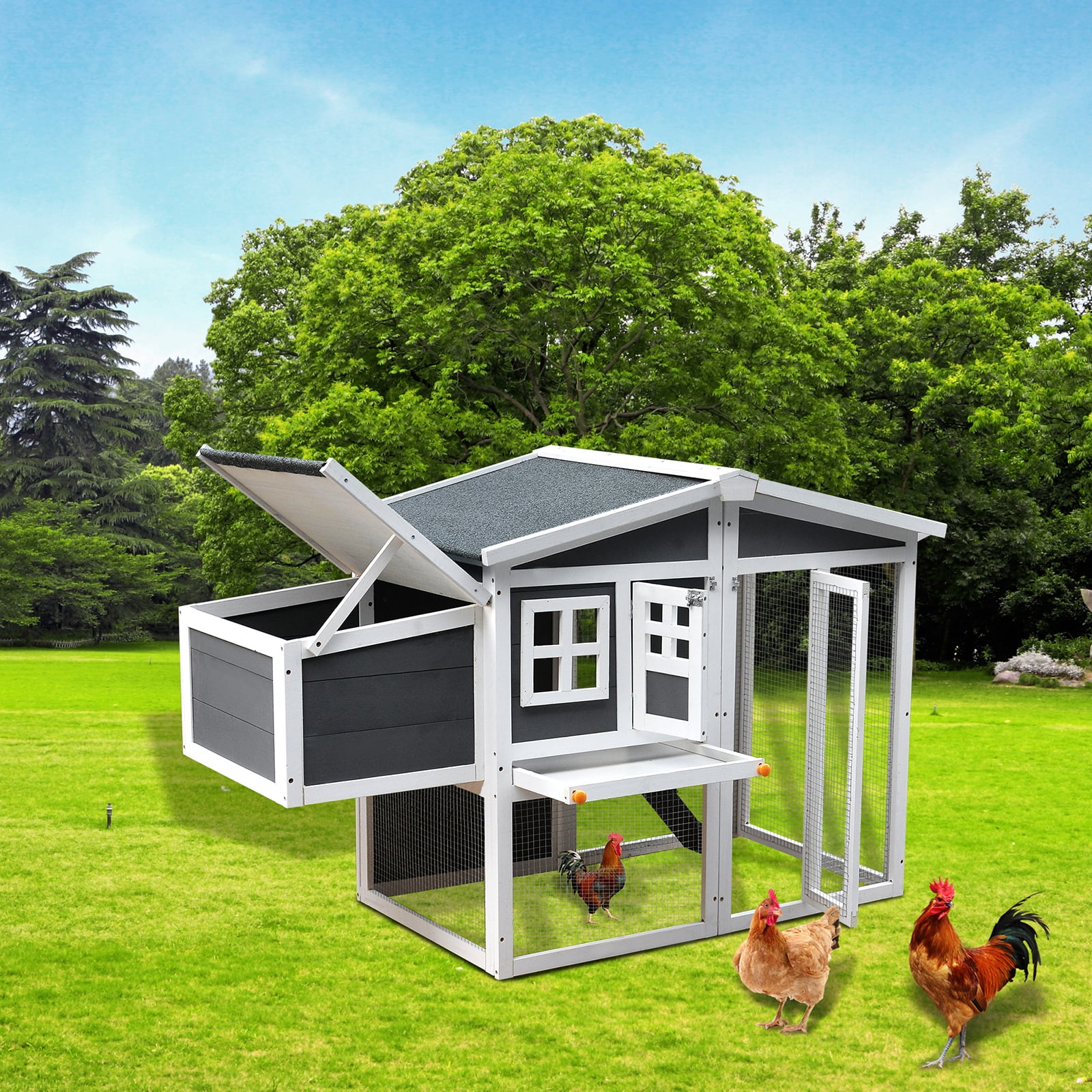 M optimized Wooden Chicken Coop Outdoor Waterproof Large Chicken House ...