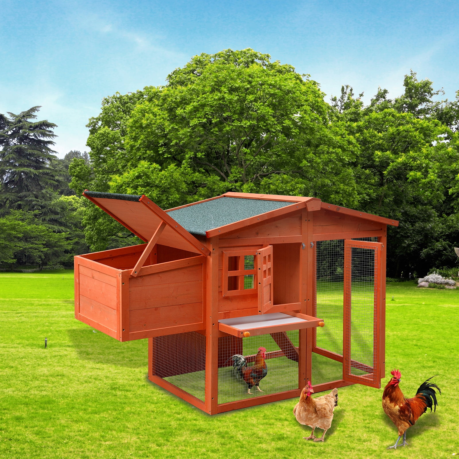 M optimized Wooden Chicken Coop Outdoor Waterproof Large Chicken House ...
