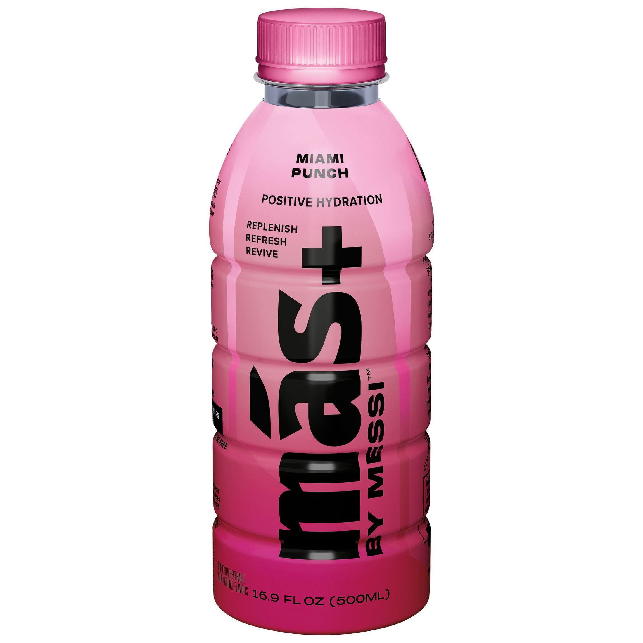 Más+ by Messi Hydration Drink Miami Punch, 16.9oz, Single Serve, 1 ...