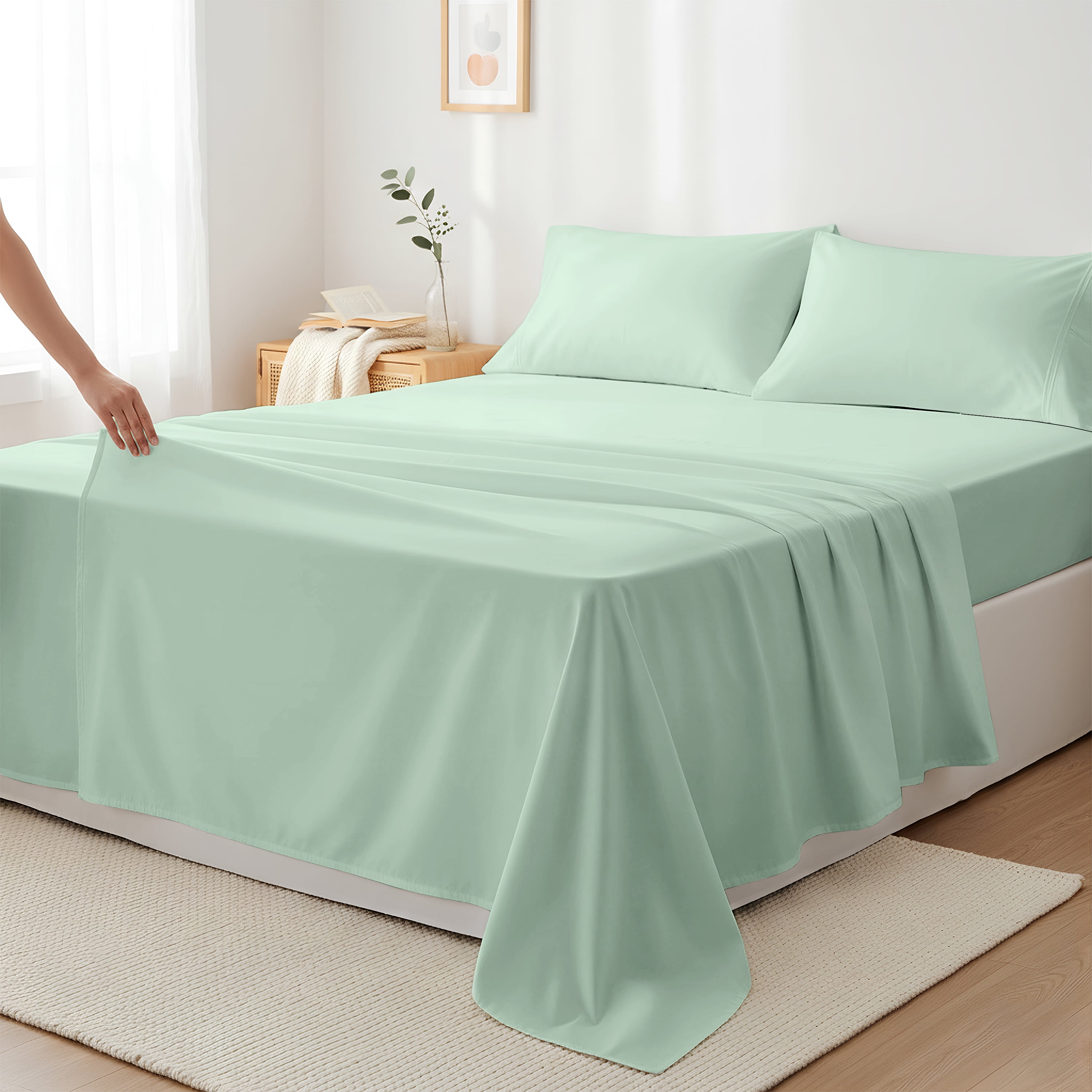 Máulli Collection 100% Cotton Sheets For Queen Size Bed - Luxury 400 ...