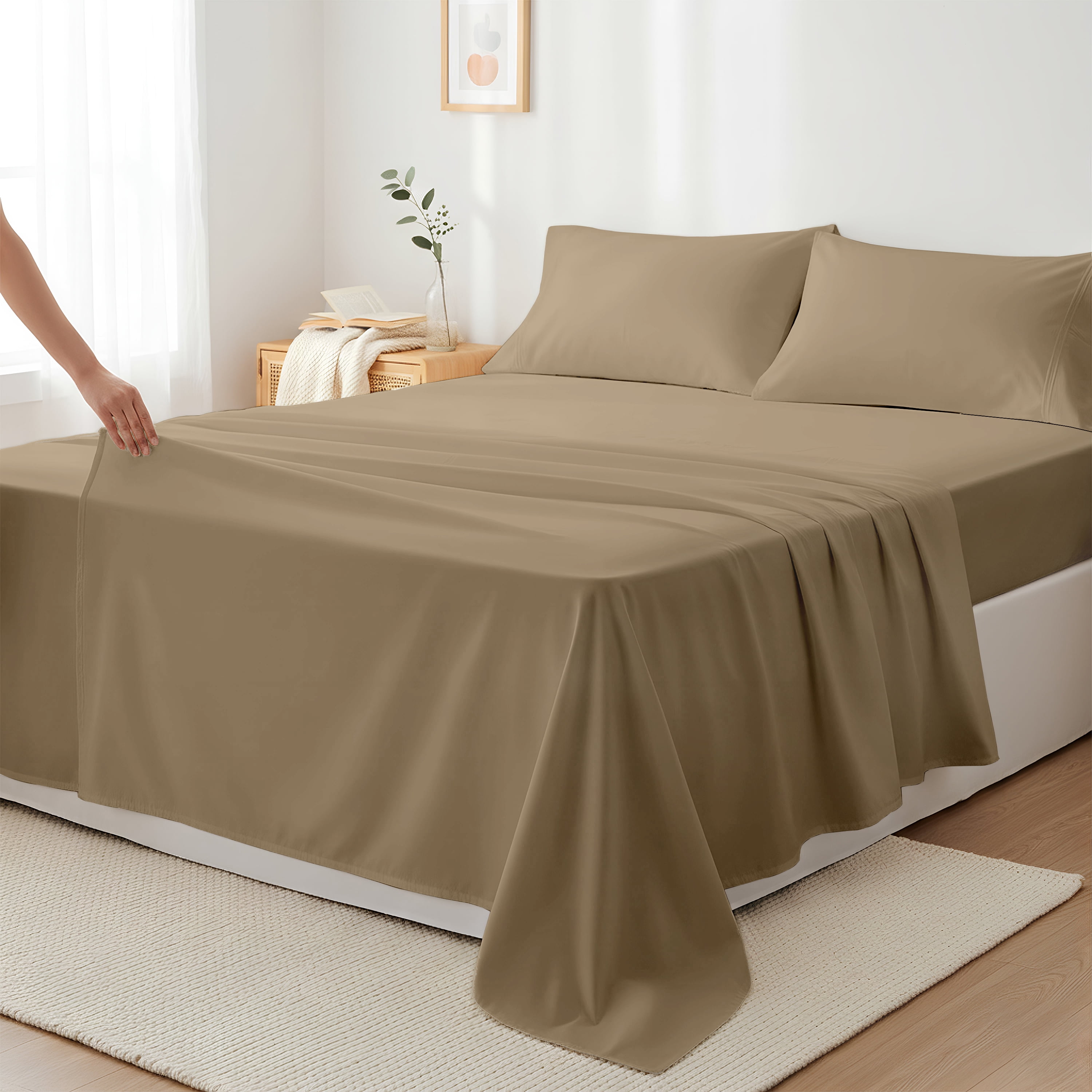 Máulli Collection 100% Cotton Sheets For Queen Size Bed - Luxury 400 ...