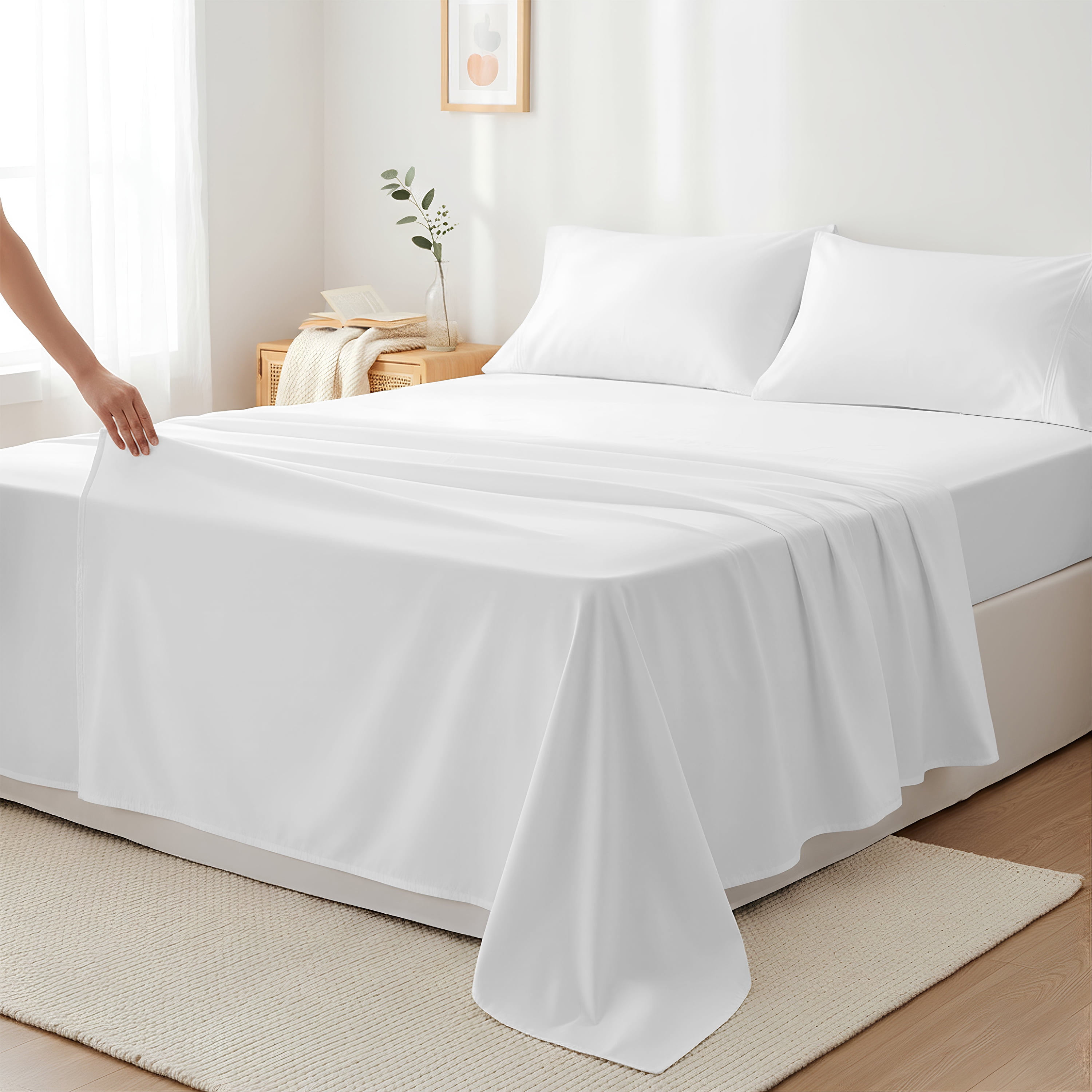 Máulli Collection 100% Cotton Sheets For Queen Size Bed - Luxury 400 ...