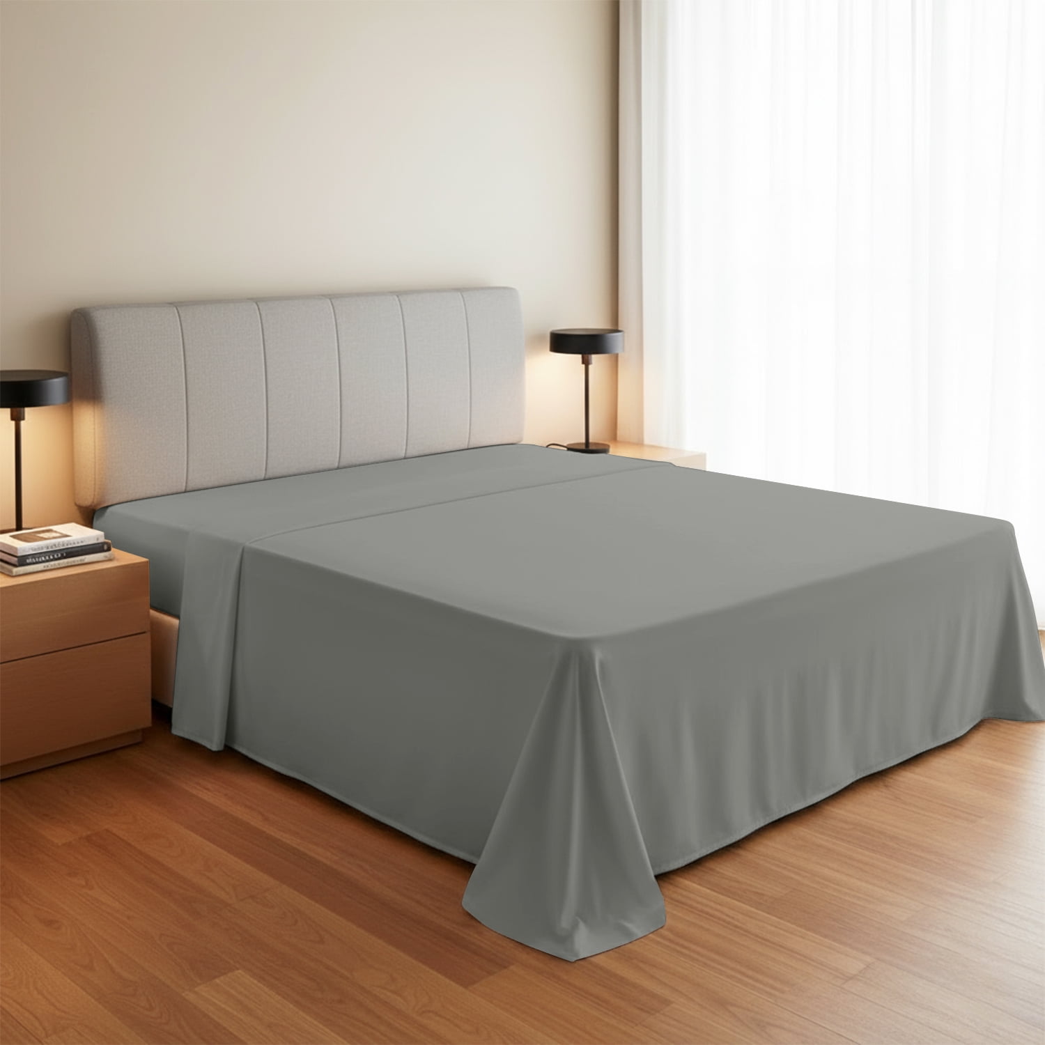 Máulli Collection 100% Organic Cotton Percale Flat Sheet Twin XL Size ...