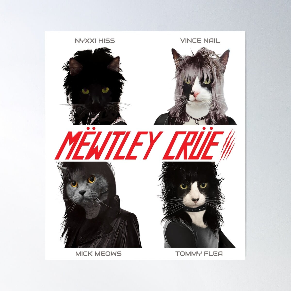 Mëwtley Crüe - First Photo Shoot Poster Wall Art, Modern Wall Decor For ...