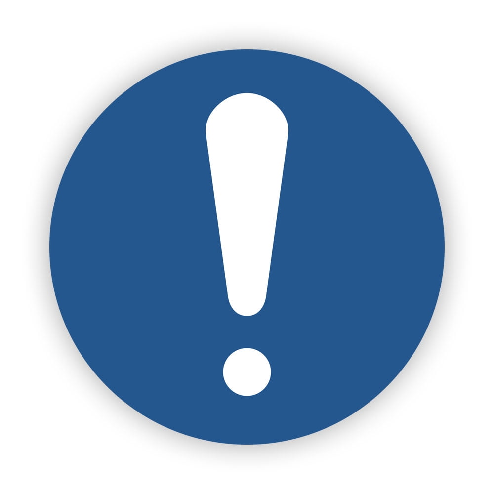 M001 General Mandatory Action Sign Sticker Decal - Self Adhesive Vinyl ...