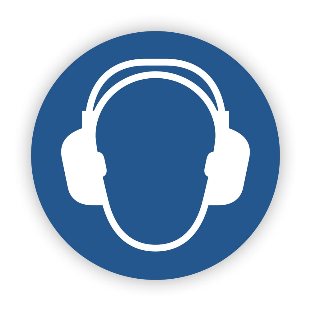 M003 Wear Ear Protection Sticker Decal - Self Adhesive Vinyl ...