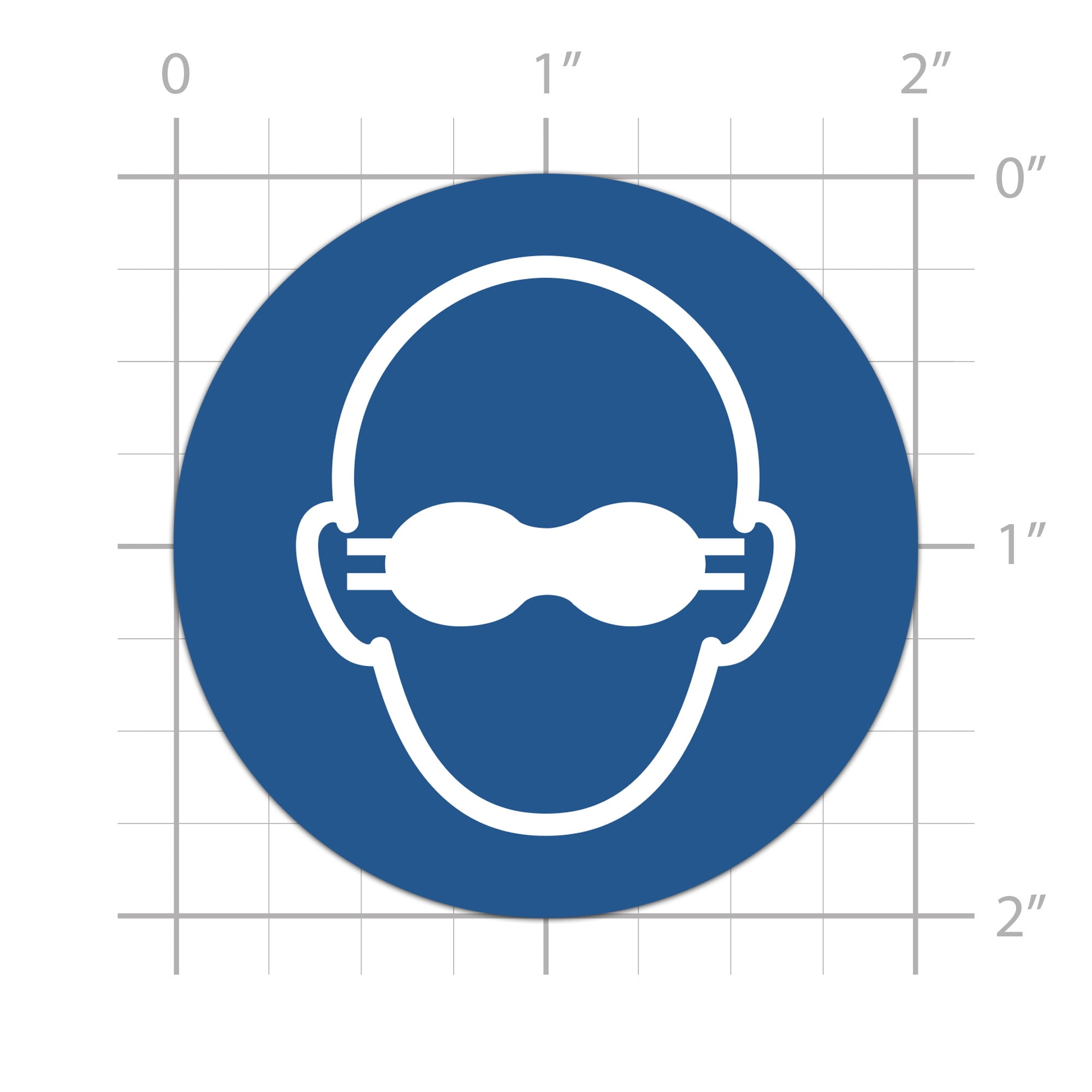 M007 Opaque Eye Protection Must Be Worn Sticker for water bottle phone ...