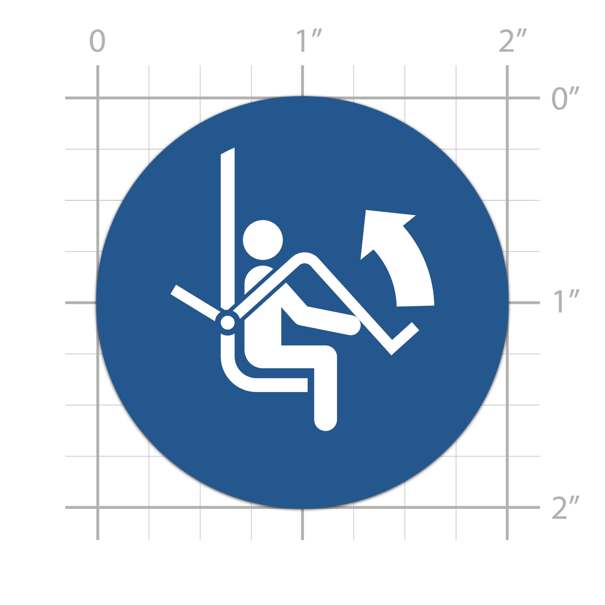 M034 Raise Safety Restraining Bar On Ski Chairlift Sticker for water ...