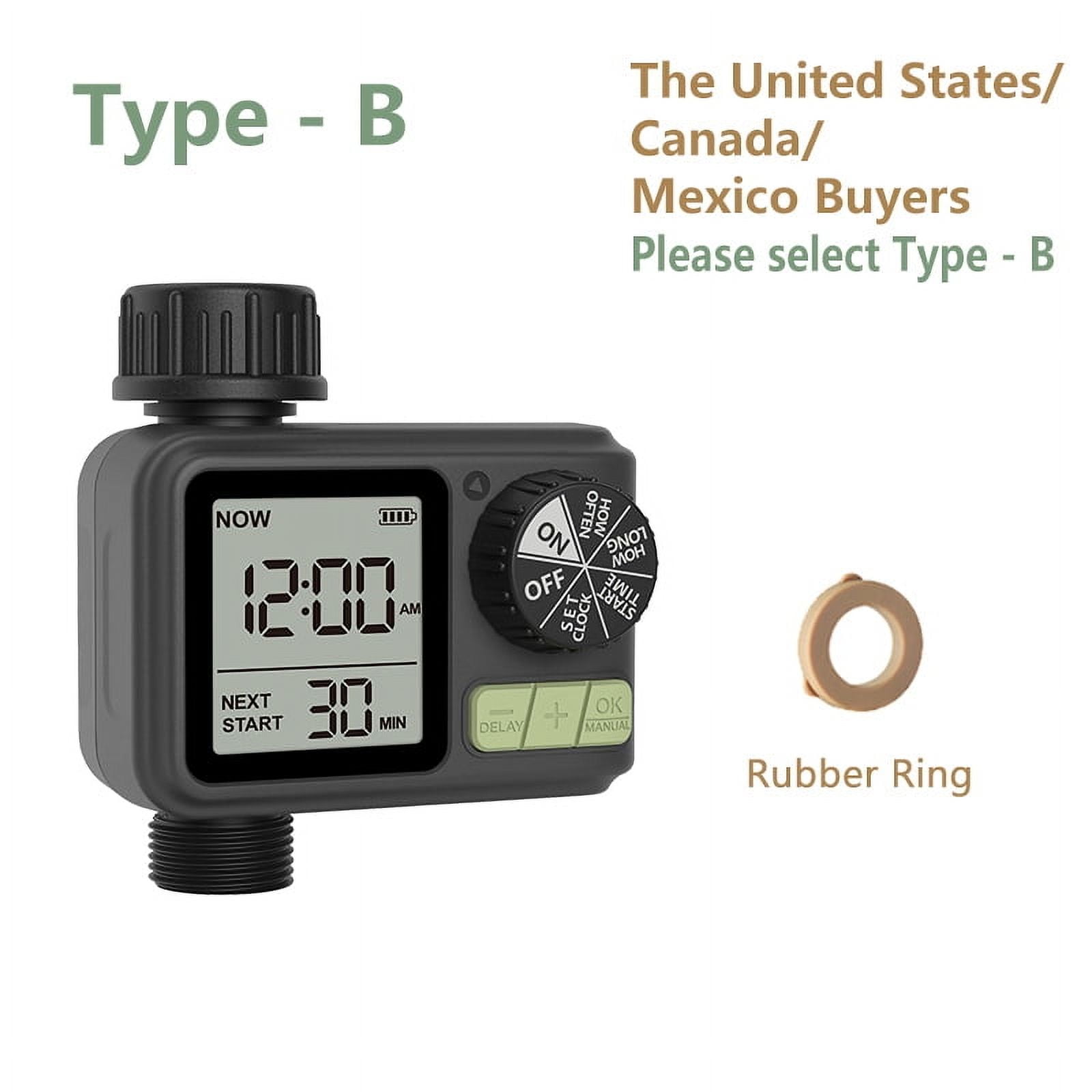 M05 Smart Dial And Button Water Timer Automatic Timed Irrigation System Outdoor Pots Garden Lawn