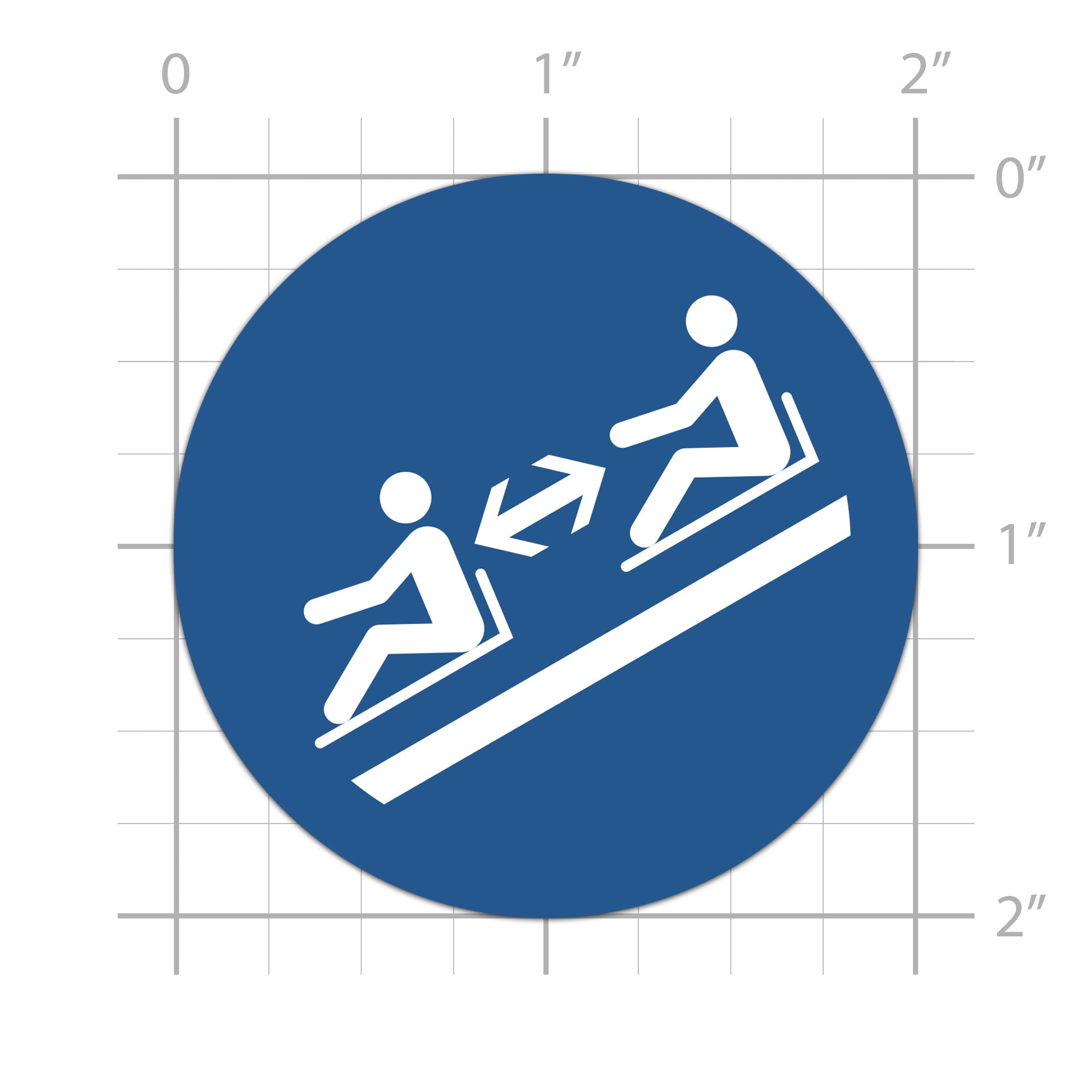 M052 Keep A Safe Distance Between Sleds (Toboggans) Sticker for water ...